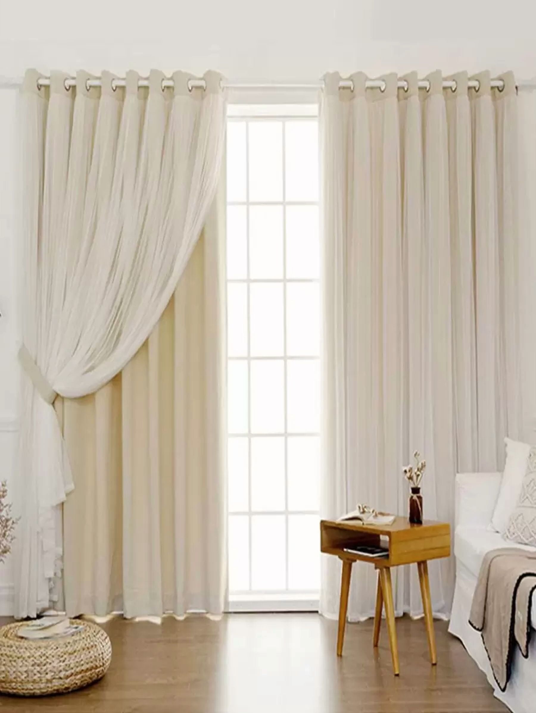 Double Layer Single Panel Curtain - Walmart.com