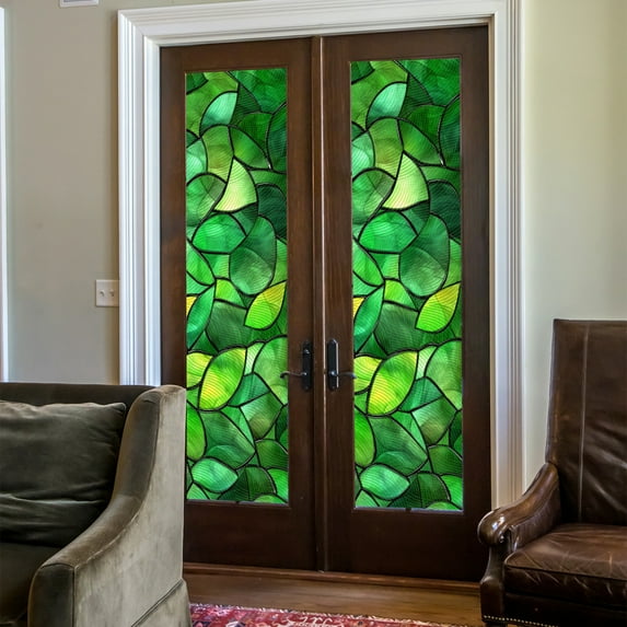 Double Layer Static Window Sticker With Colored Texture Window Film For ...