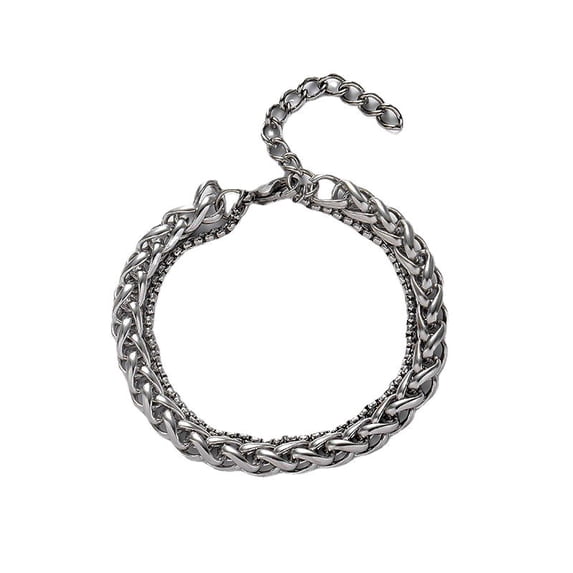 Double Layer Titanium Steel Bracelet for Men & Women - Ins Trendy ...