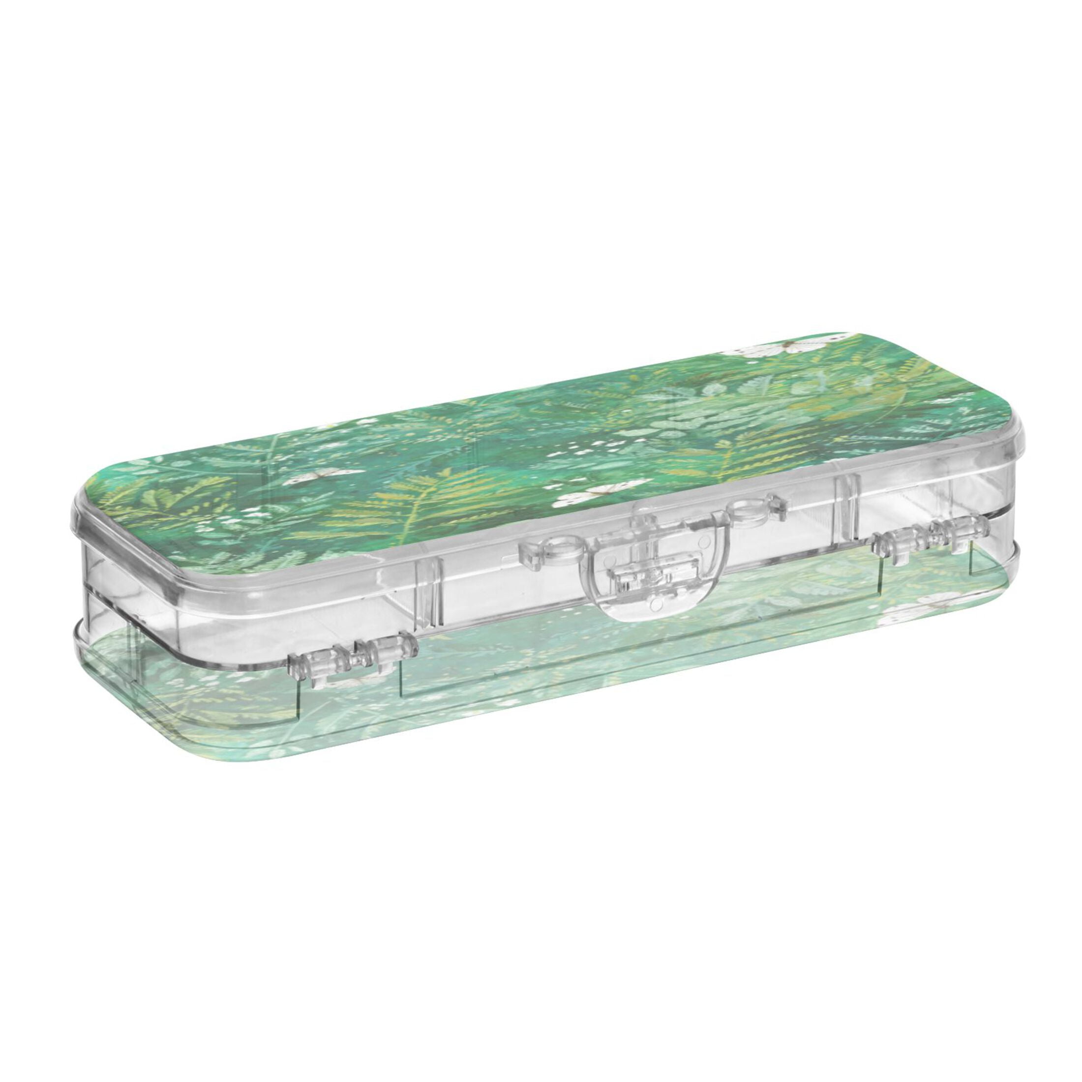 Double-Layer Transparent PET Plastic Printed Pen Case With Freely ...