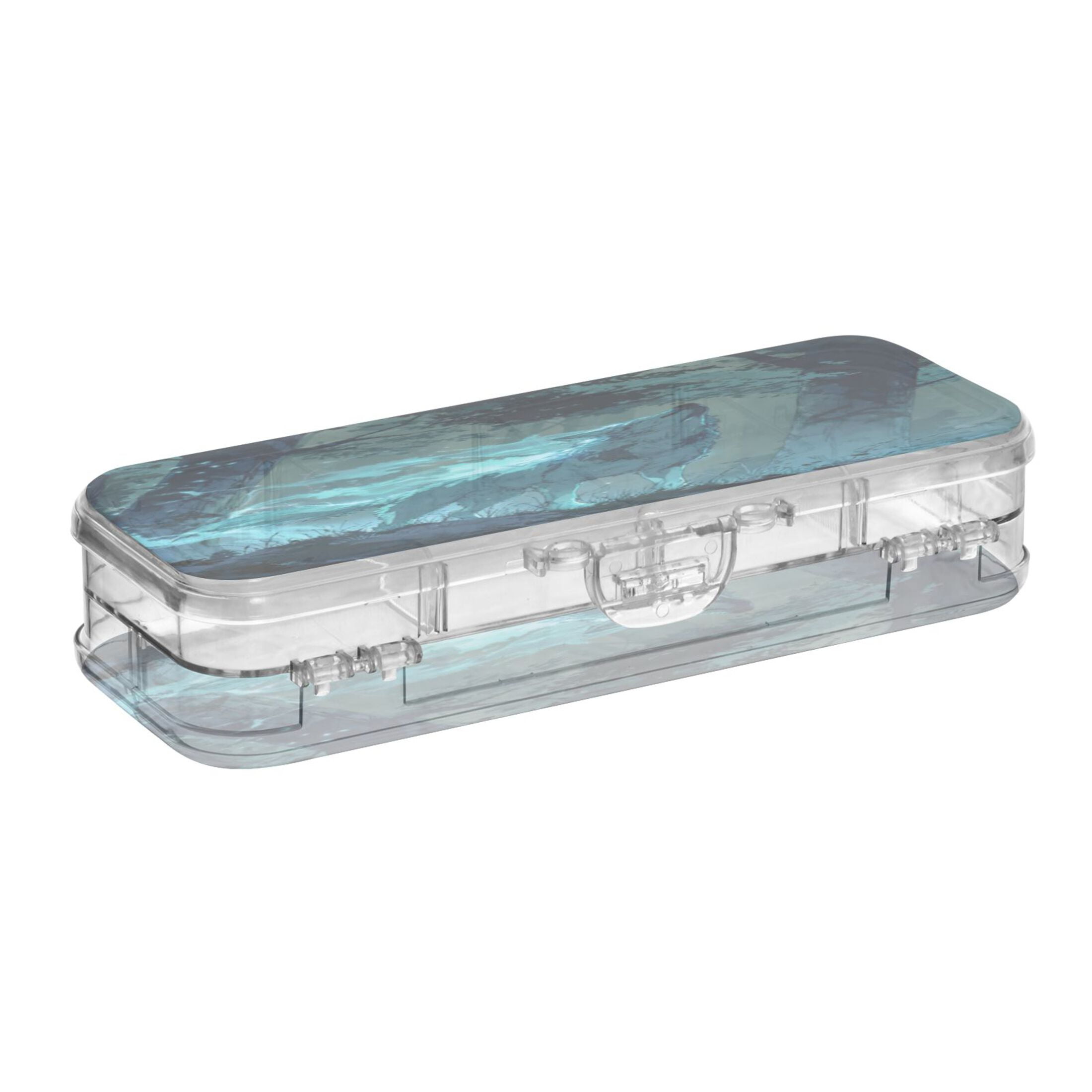 Double-Layer Transparent PET Plastic Printed Pen Case With Freely ...