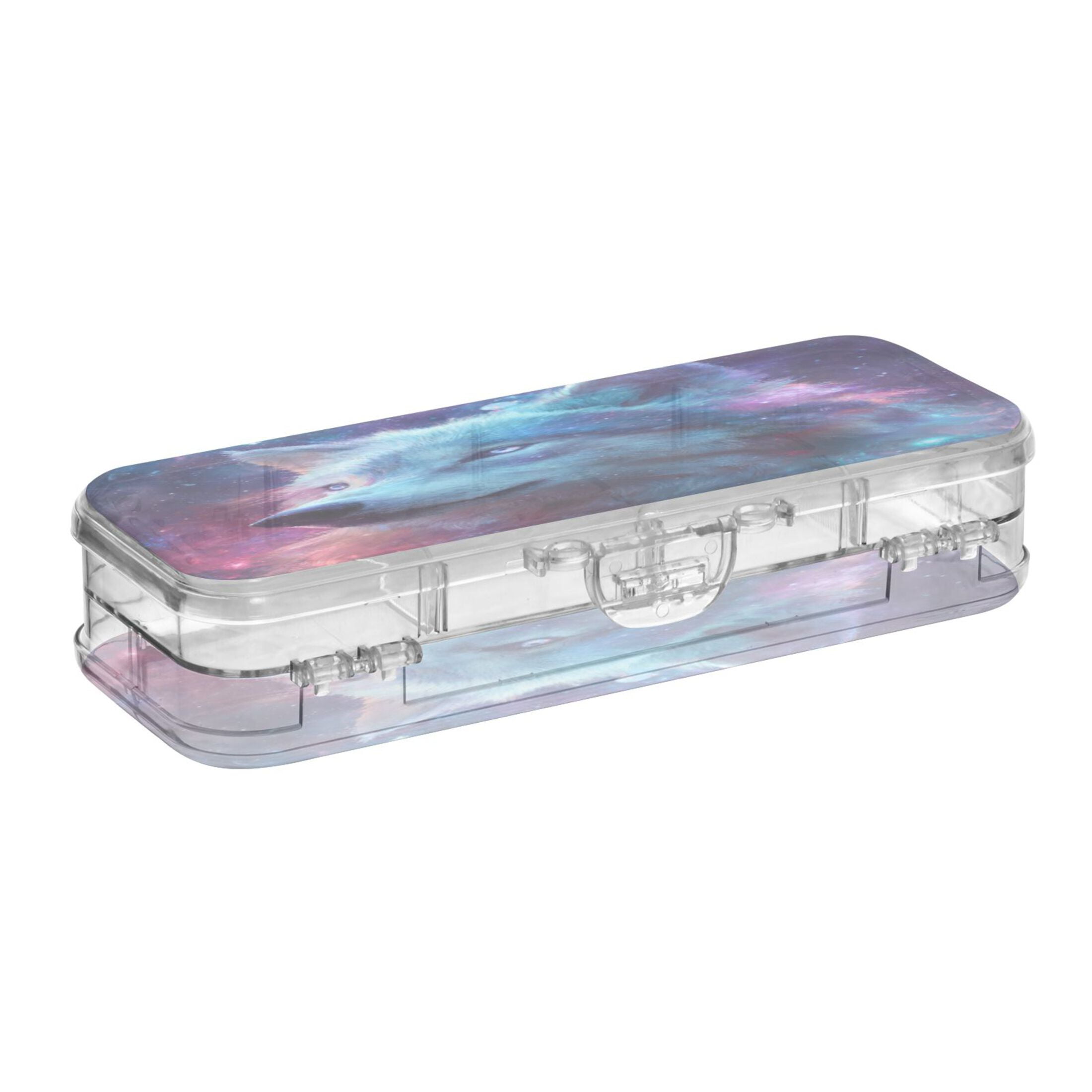 Double-Layer Transparent PET Plastic Printed Pen Case With Freely ...