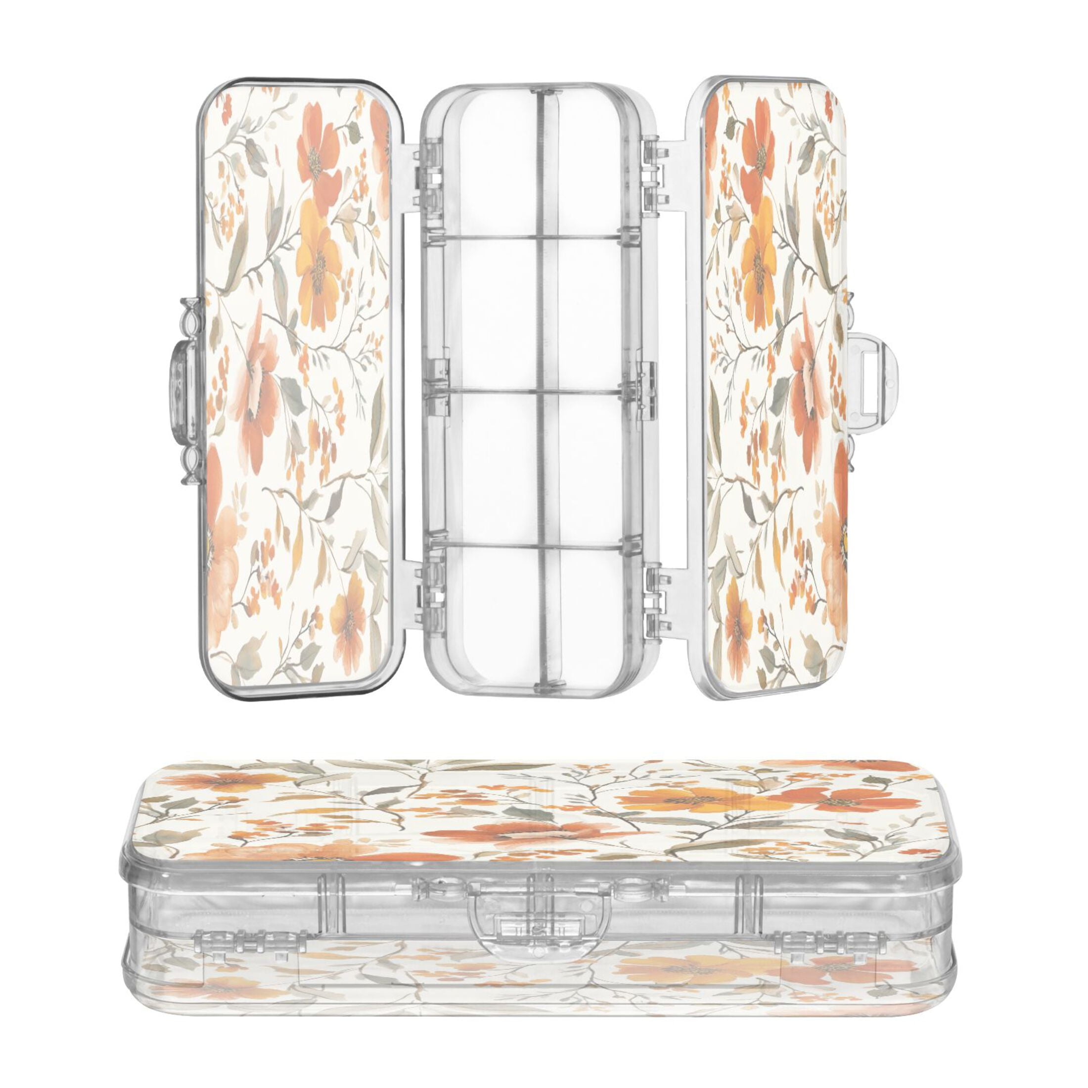 Double Layer Transparent Pen Case Clear Pencil Box Pencil Box Pencil ...