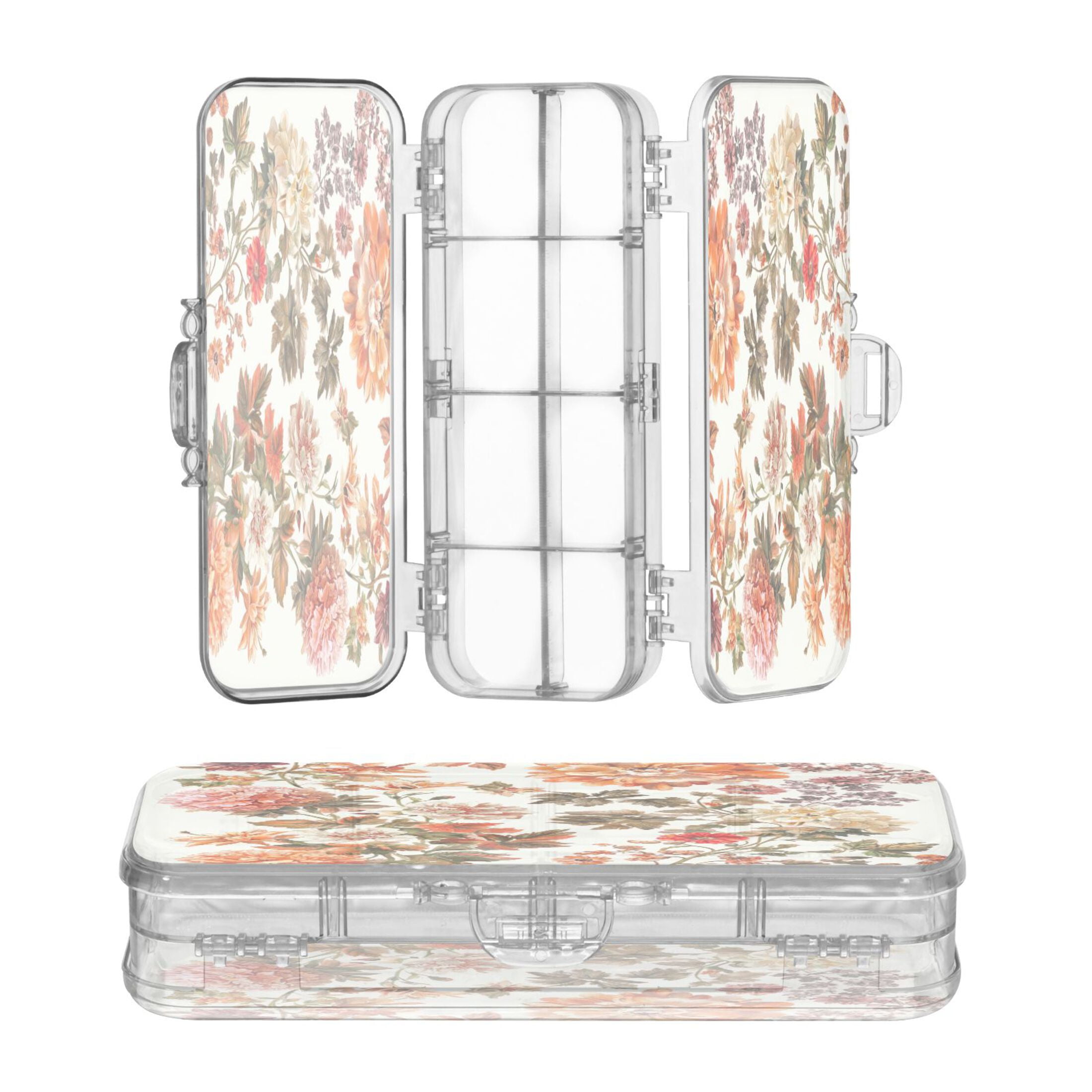 Double Layer Transparent Pen Case Clear Pencil Box Pencil Box Pencil ...