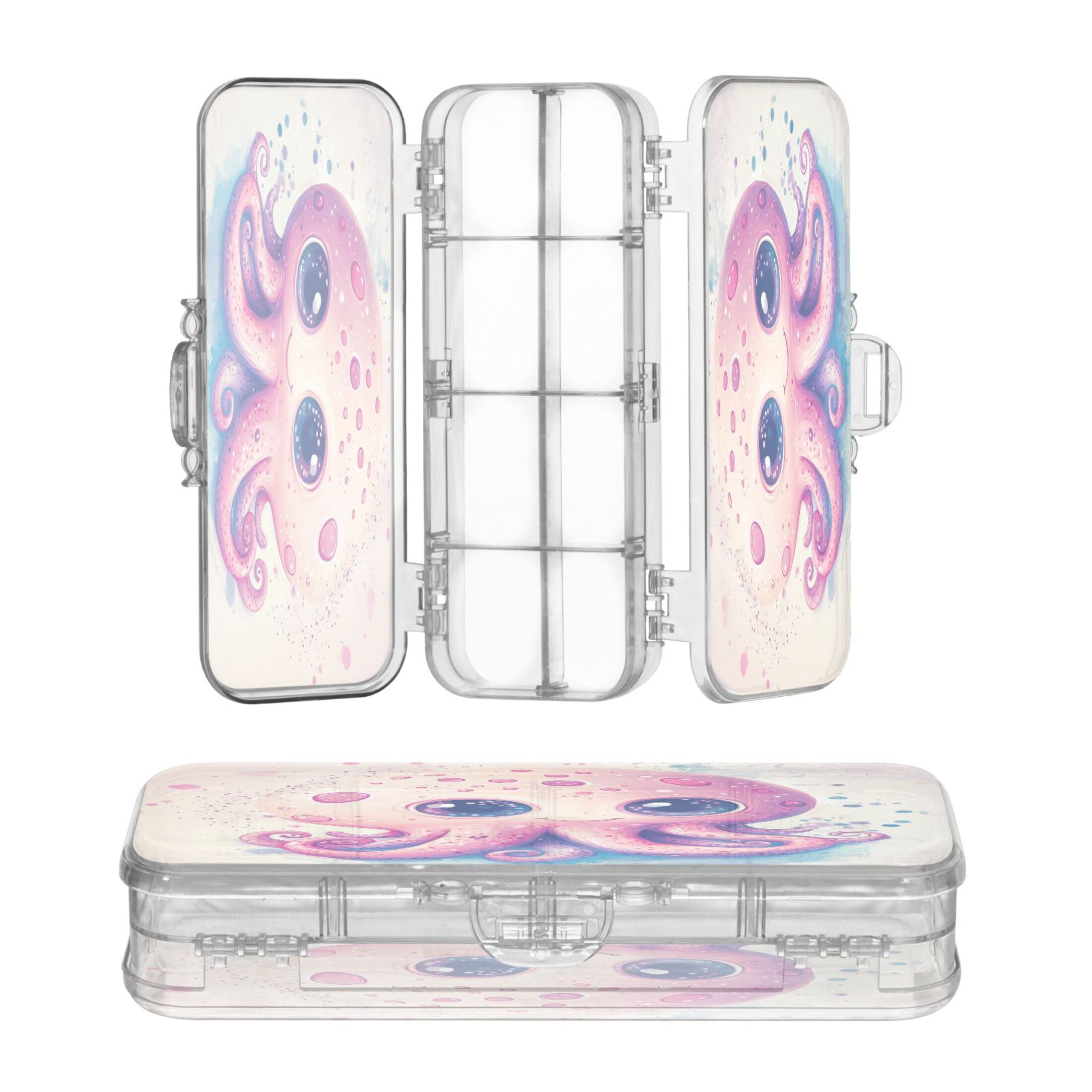 Double Layer Transparent Pen Case Clear Pencil Box Pencil Box Pencil ...