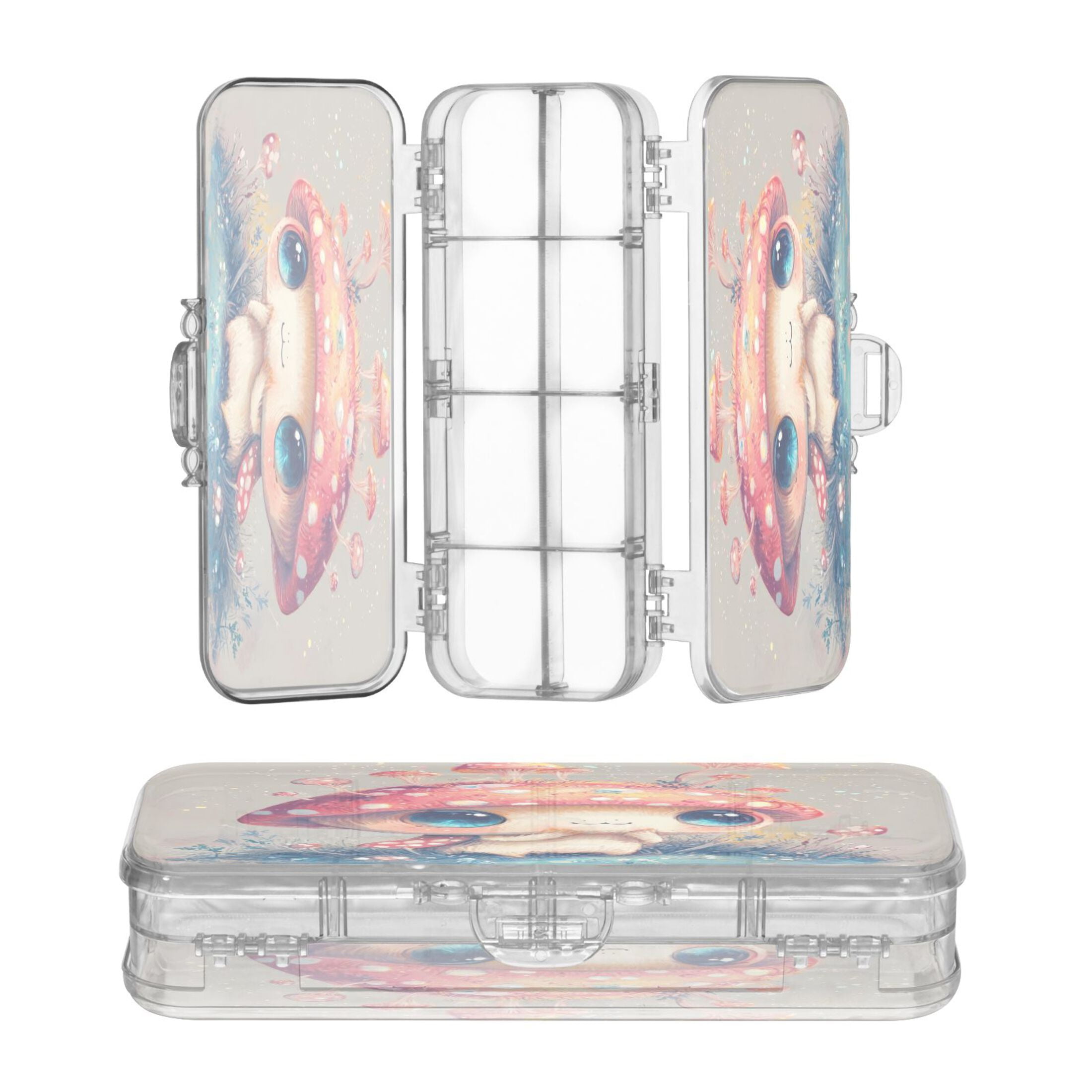 Double Layer Transparent Pen Case Clear Pencil Box Pencil Box Pencil ...