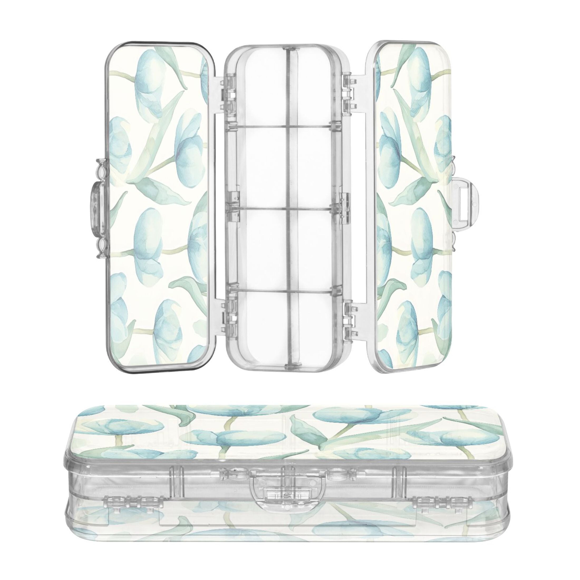 Double Layer Transparent Pen Case Clear Pencil Box Pencil Box Pencil ...