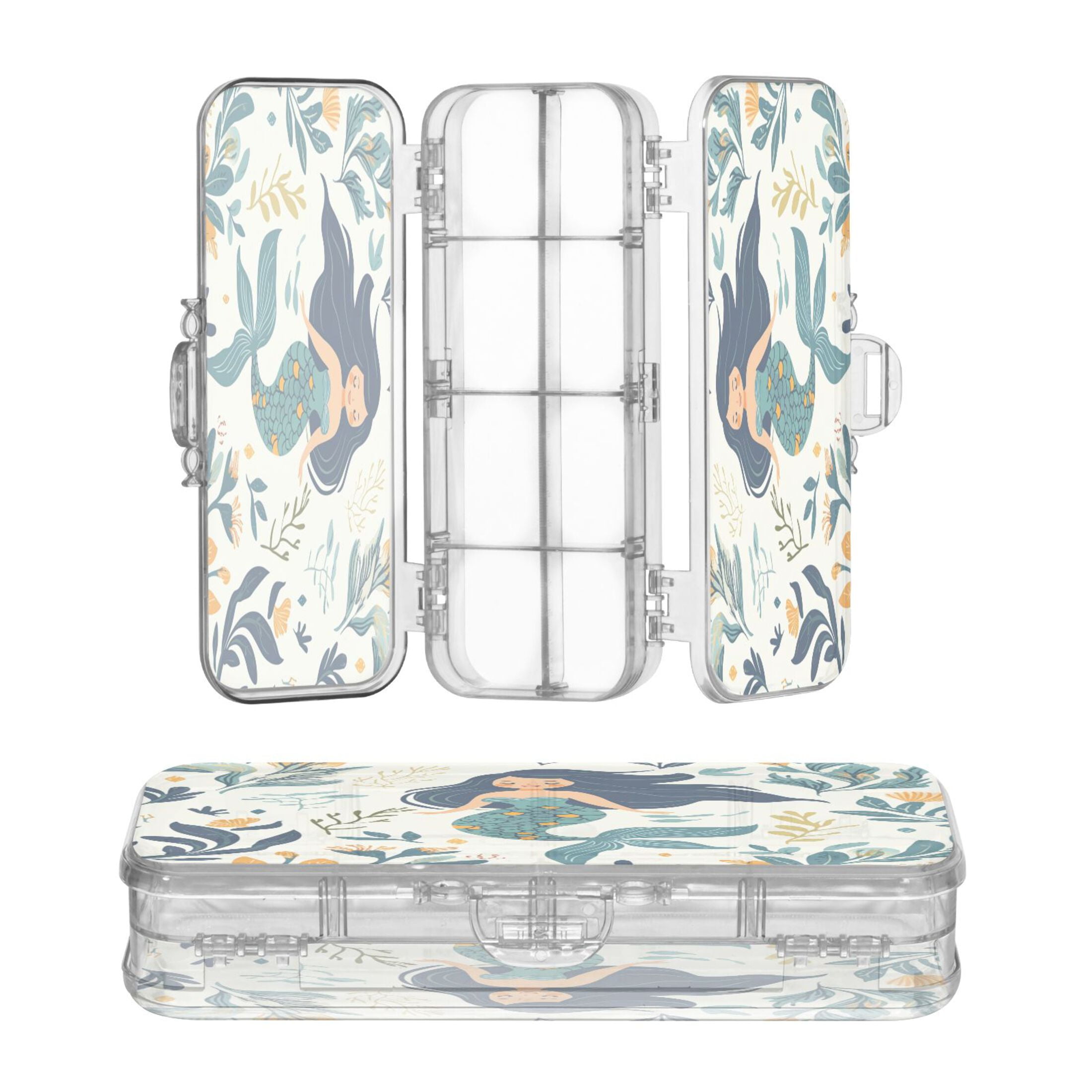 Double Layer Transparent Pen Case Clear Pencil Box Pencil Box Pencil ...