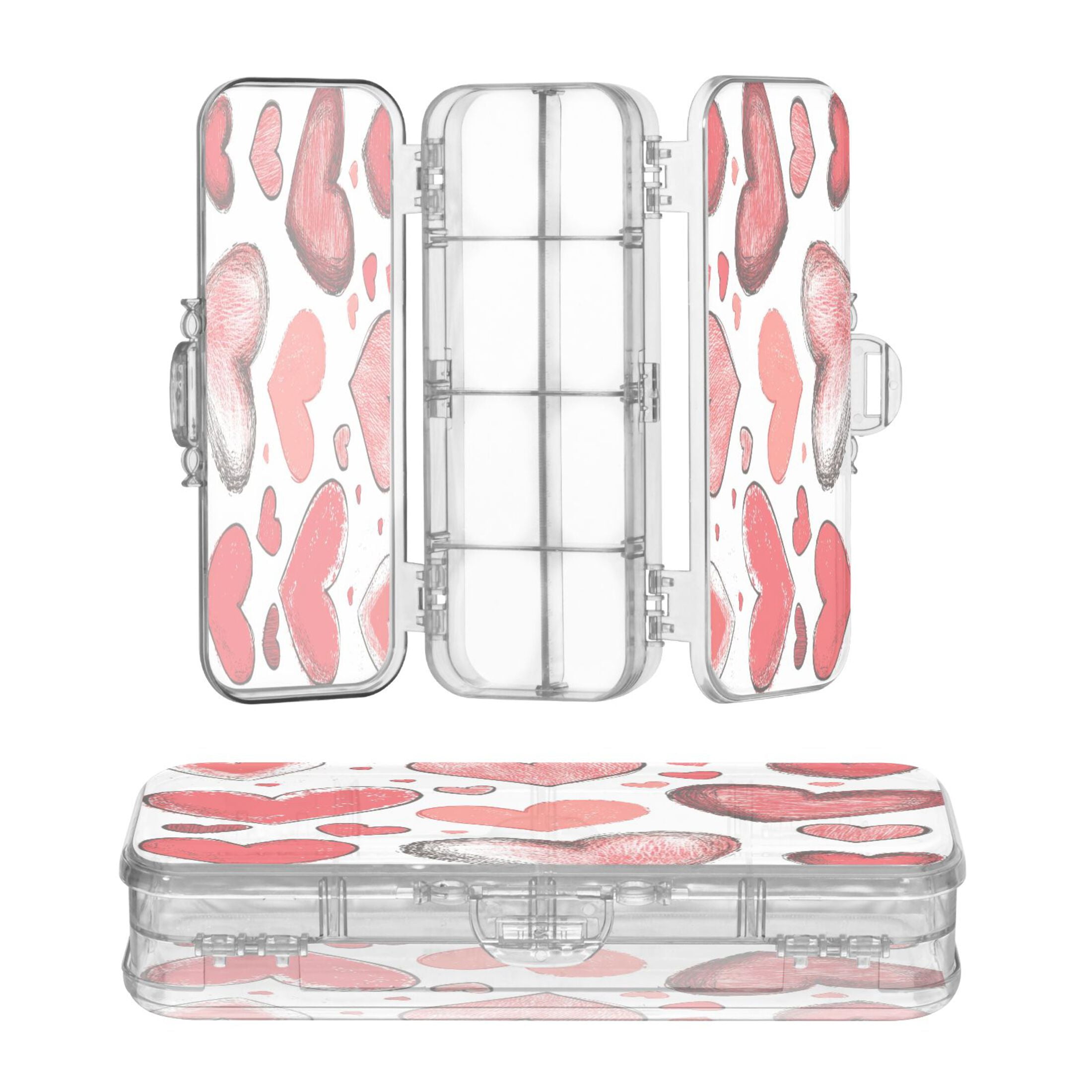 Double Layer Transparent Pen Case Clear Pencil Box Pencil Box Pencil ...