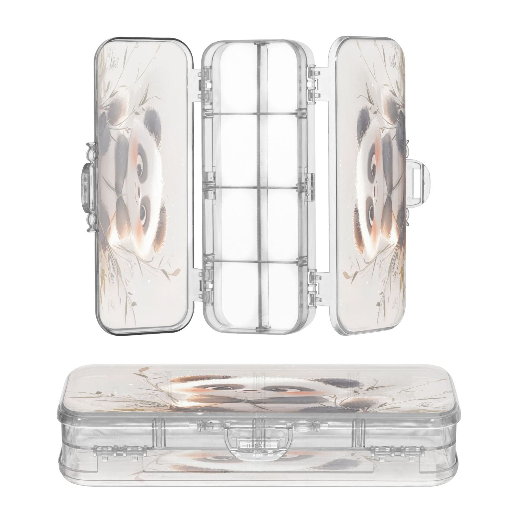 Double Layer Transparent Pen Case Clear Pencil Box Pencil Box Pencil ...