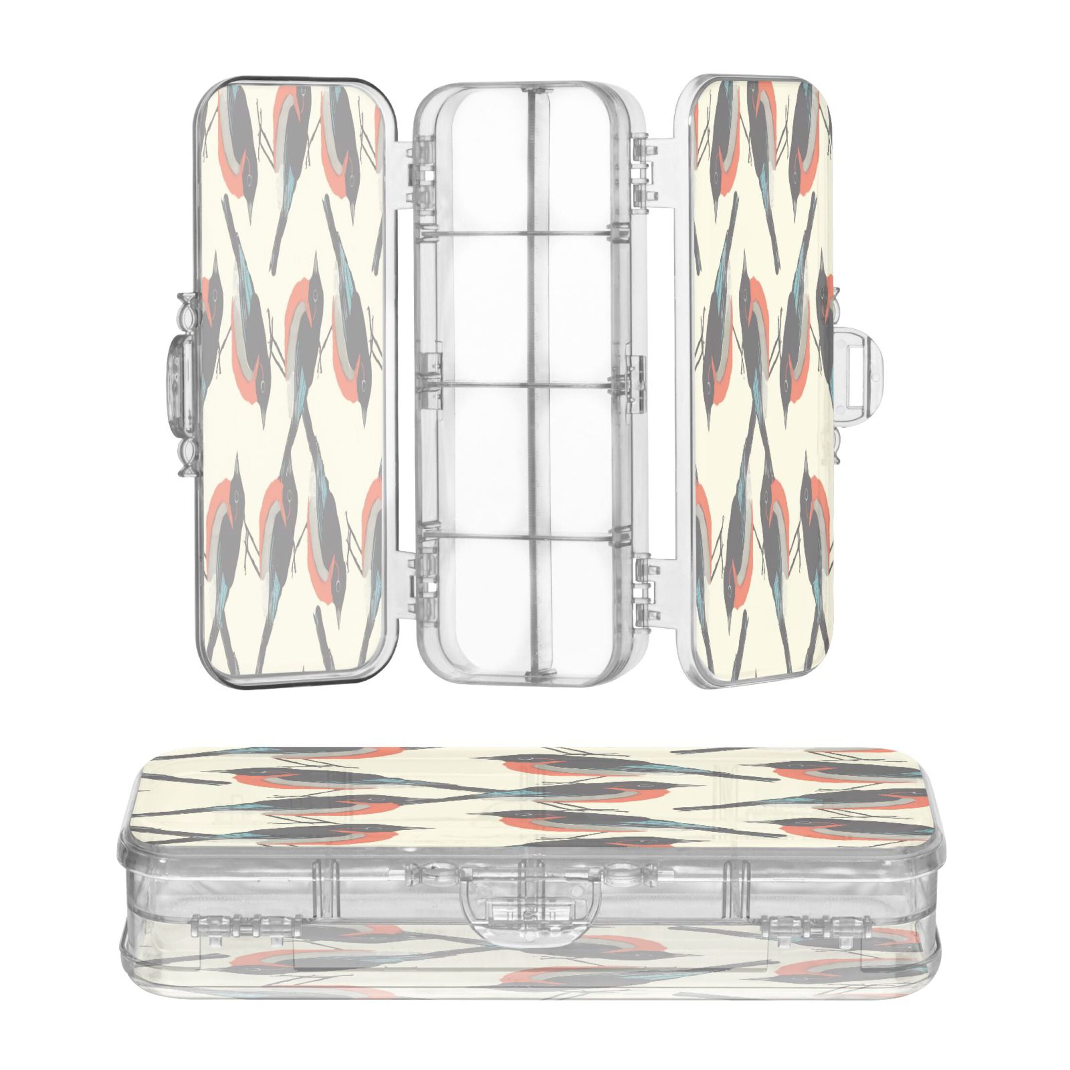 Double Layer Transparent Pen Case Clear Pencil Box Pencil Box Pencil ...