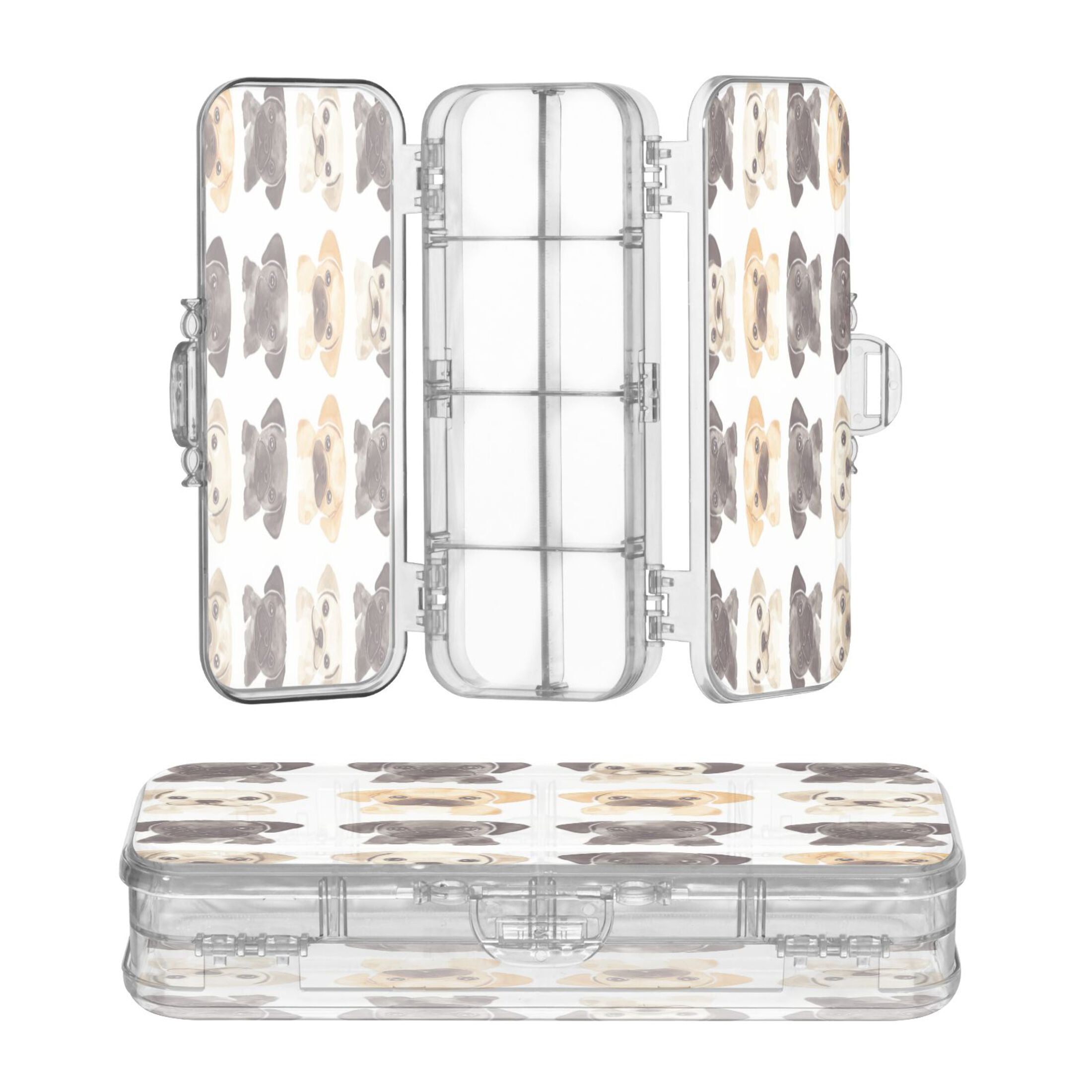Double Layer Transparent Pen Case Clear Pencil Box Pencil Box Pencil ...