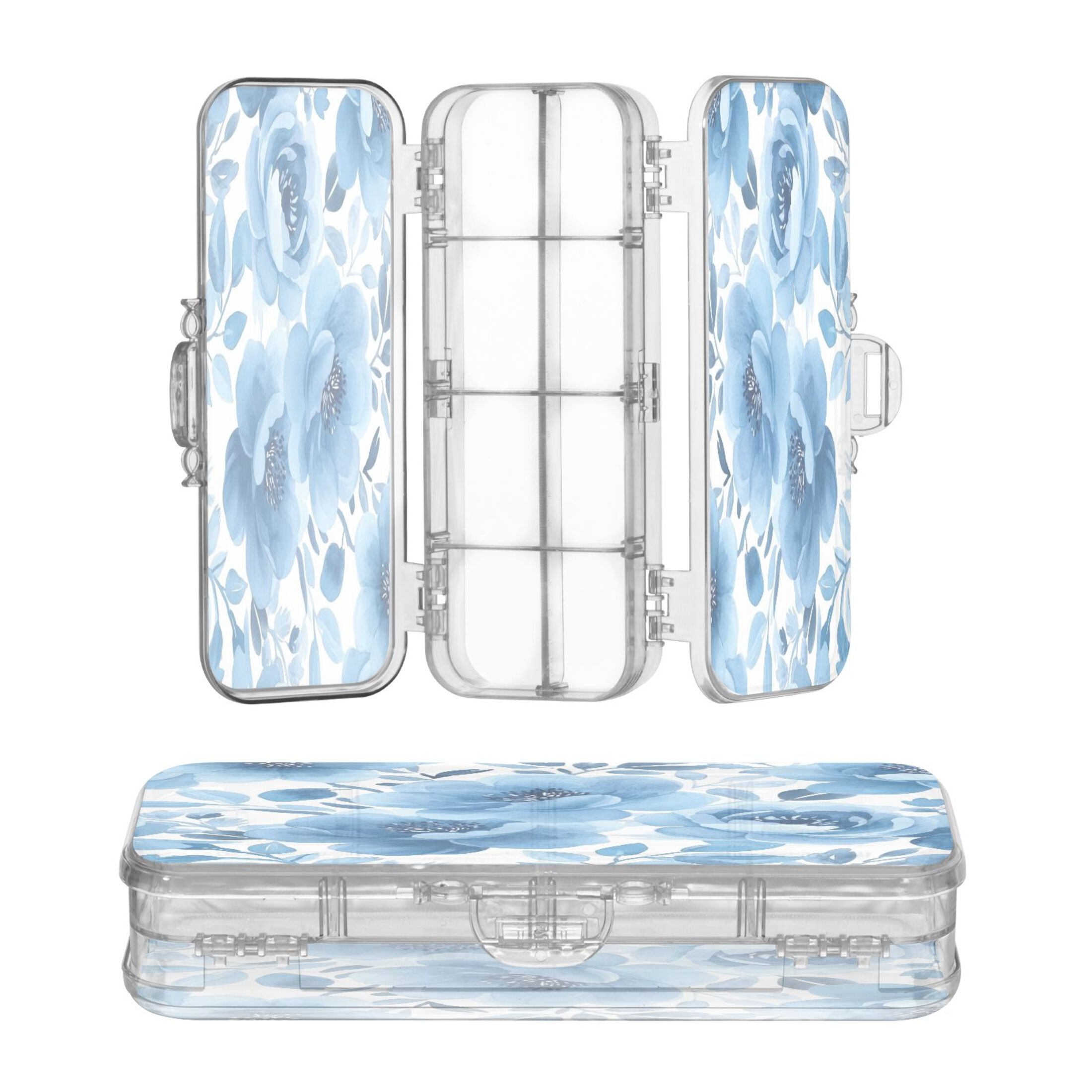 Double Layer Transparent Pen Case Clear Pencil Box Pencil Box Pencil ...