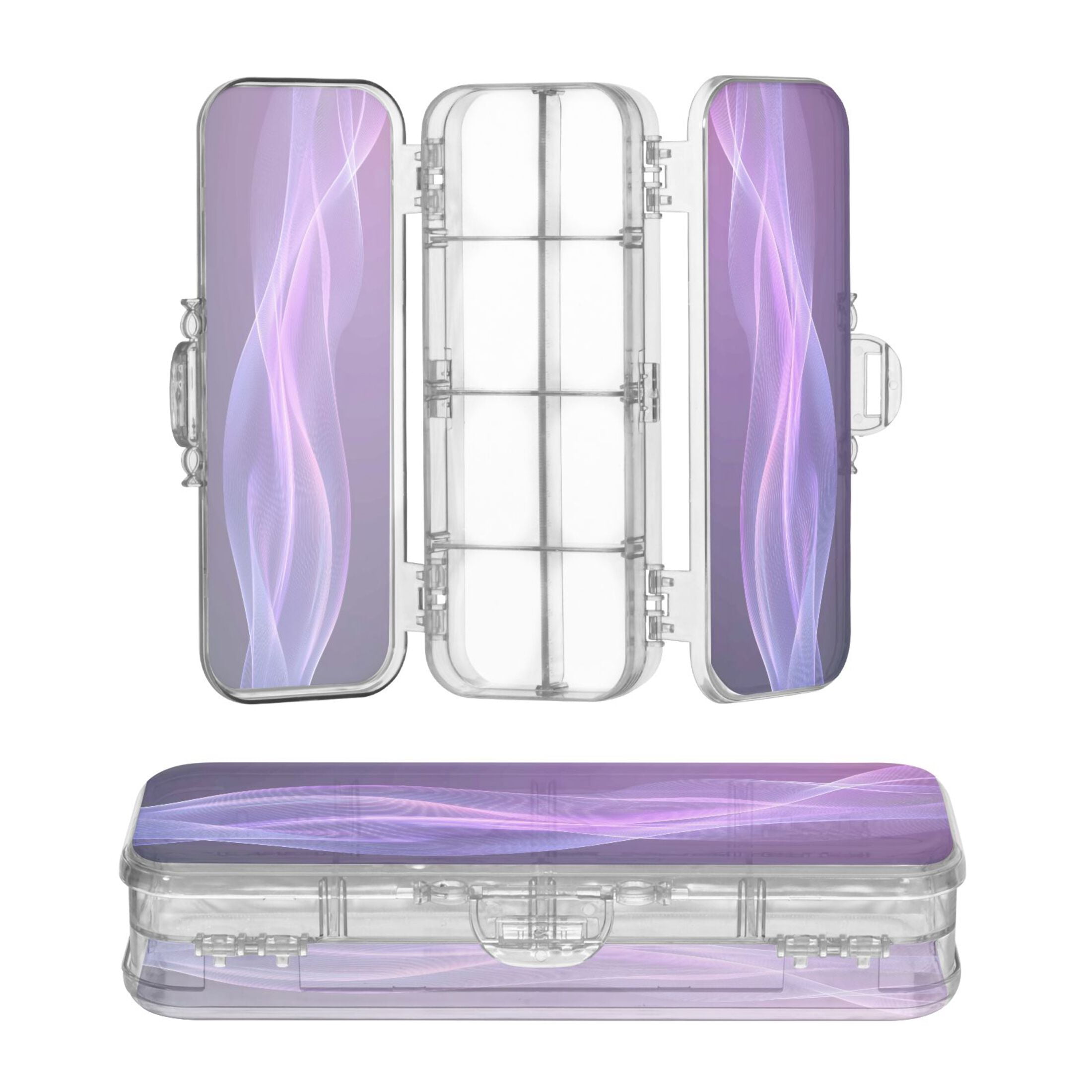 Double Layer Transparent Pen Case Clear Pencil Box Pencil Box Pencil ...
