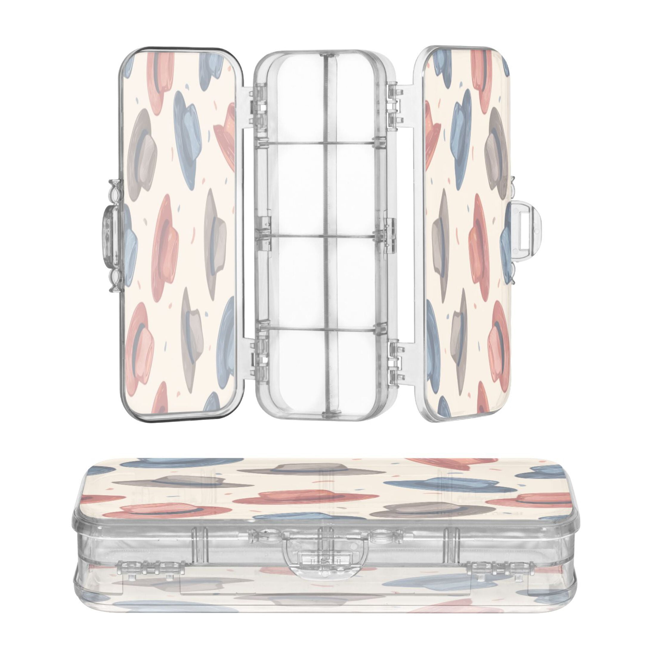 Double Layer Transparent Pen Case Clear Pencil Box Pencil Box Pencil ...