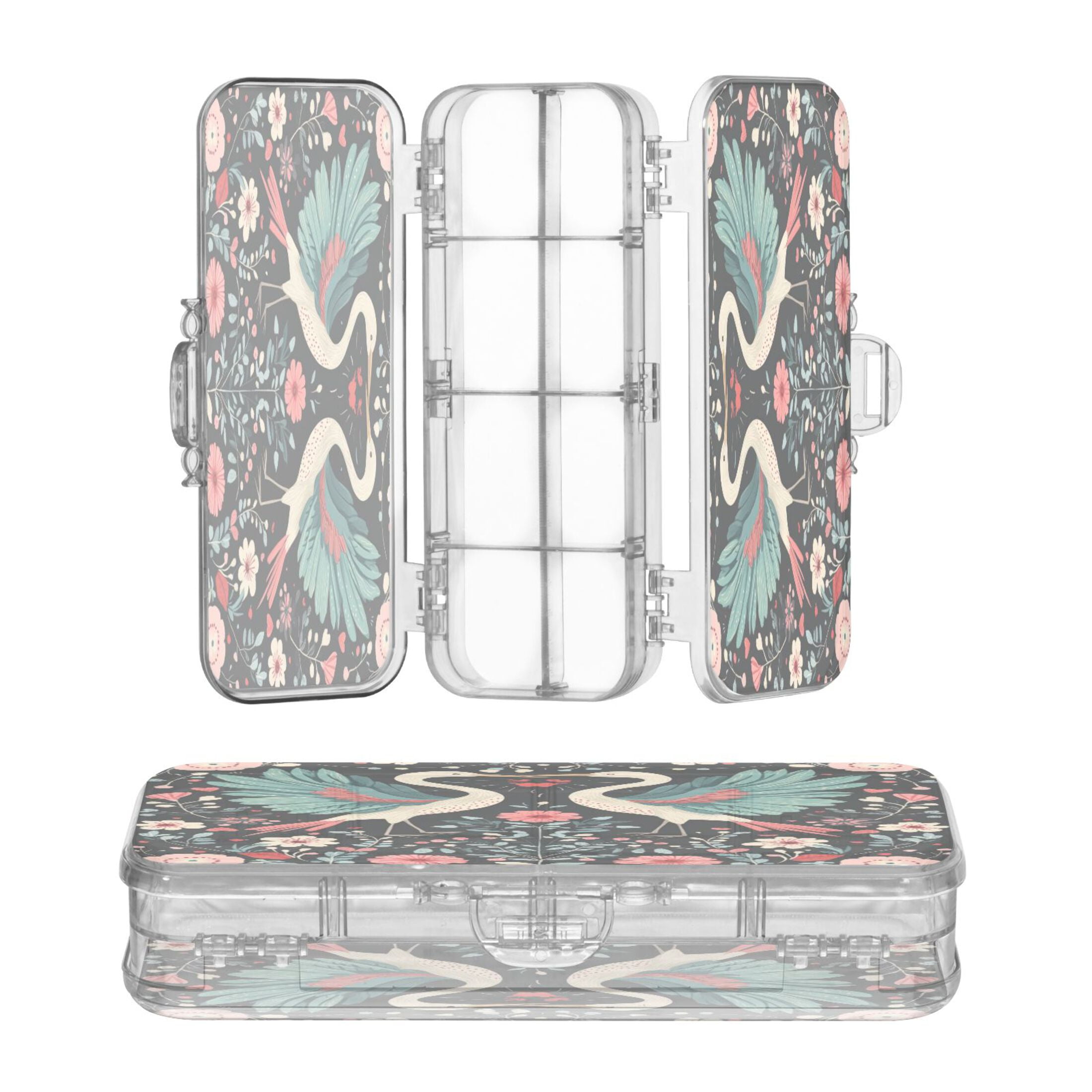 Double Layer Transparent Pen Case Clear Pencil Box Pencil Box Pencil ...