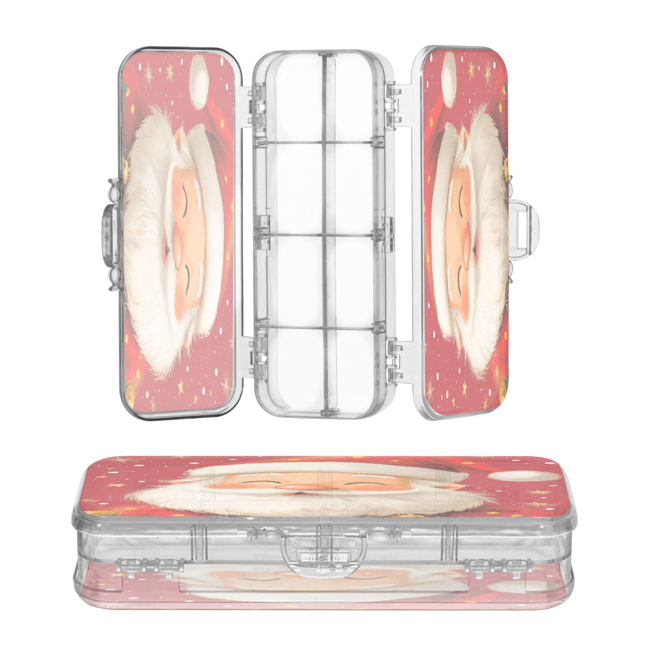 Double Layer Transparent Pen Case Clear Pencil Box Pencil Box Pencil ...