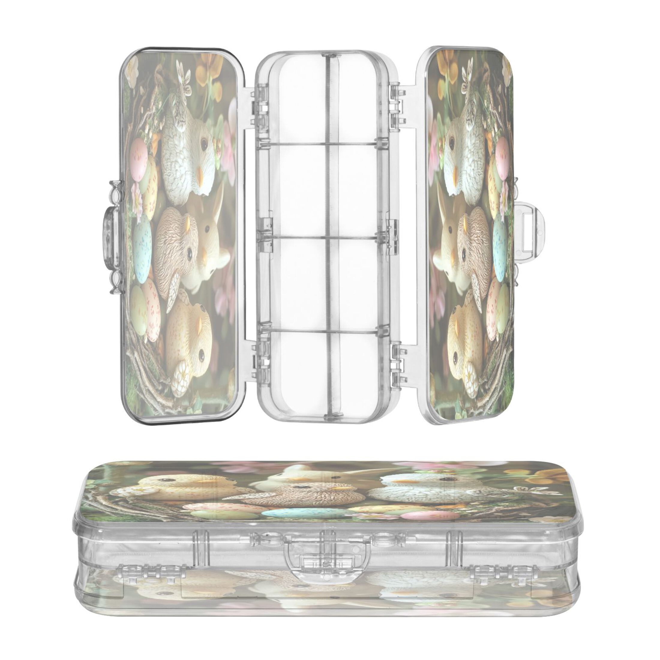 Double Layer Transparent Pen Case Clear Pencil Box Pencil Box Pencil ...
