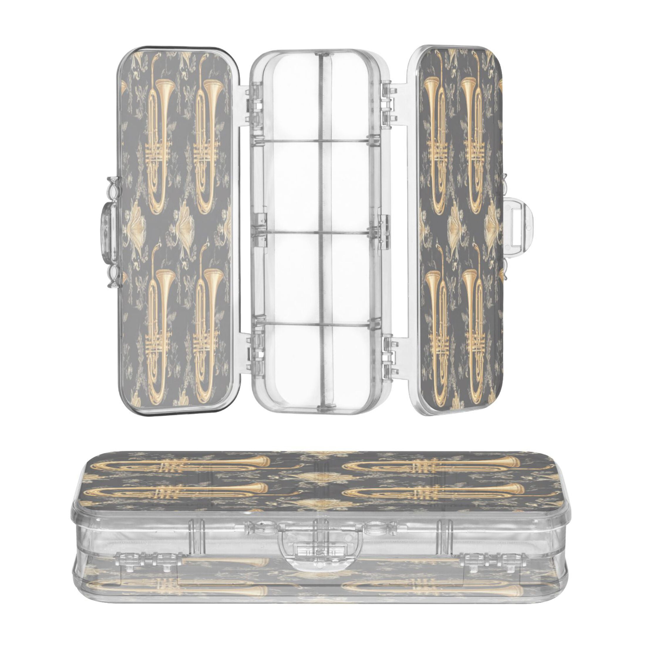 Double Layer Transparent Pen Case Clear Pencil Box Pencil Box Pencil ...