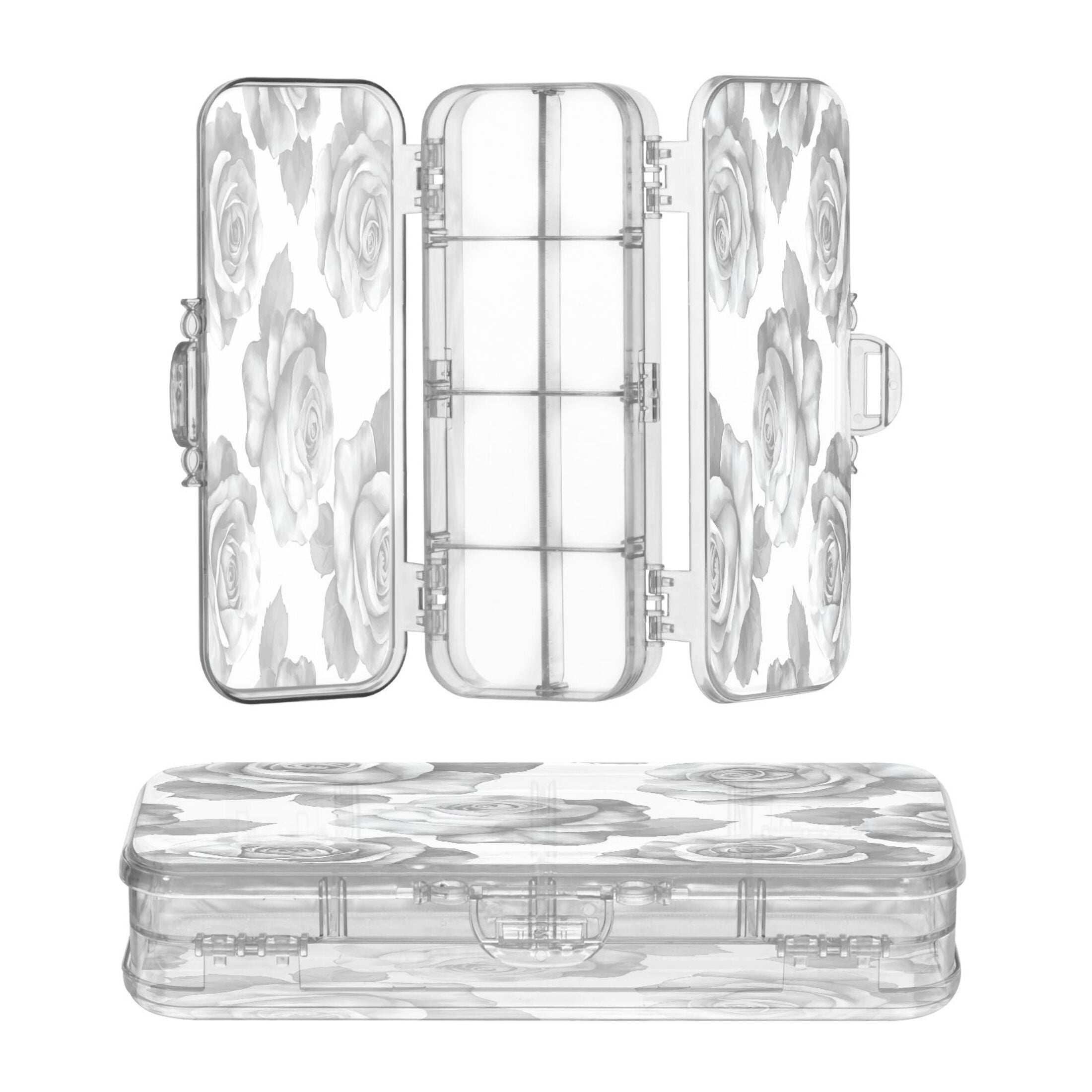 Double Layer Transparent Pen Case Clear Pencil Box Pencil Box Pencil ...