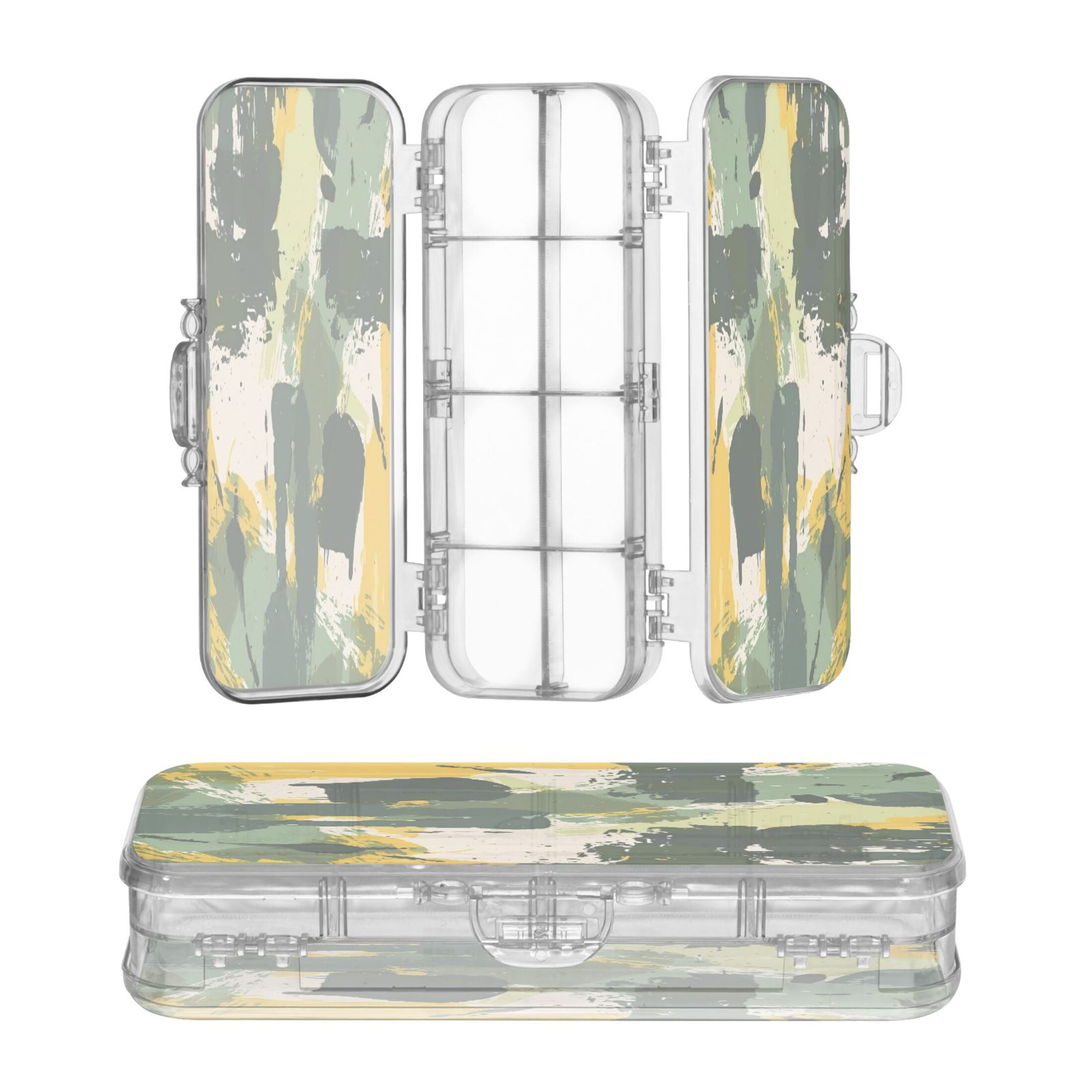 Double Layer Transparent Pen Case Clear Pencil Box Pencil Box Pencil ...
