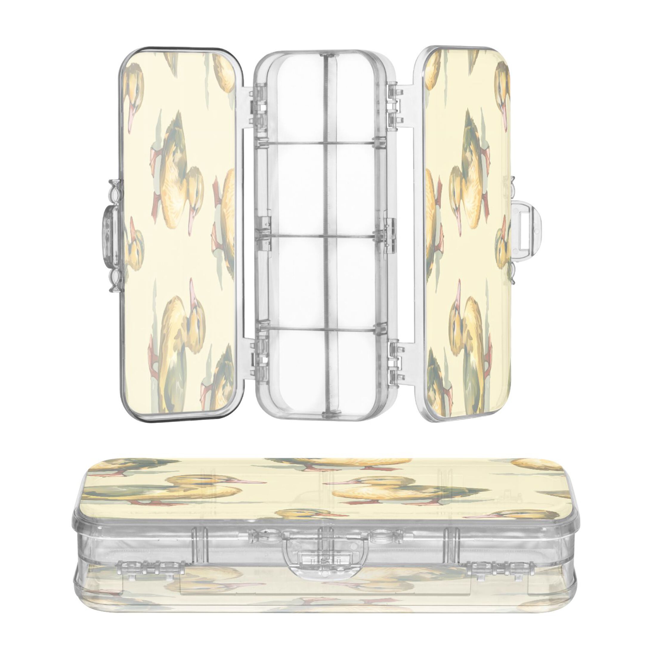 Double Layer Transparent Pen Case Clear Pencil Box Pencil Box Pencil ...