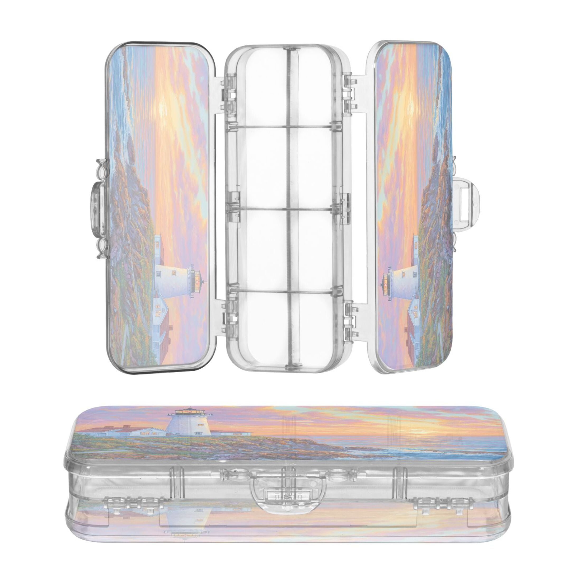 Double Layer Transparent Pen Case Clear Pencil Box Pencil Box Pencil ...