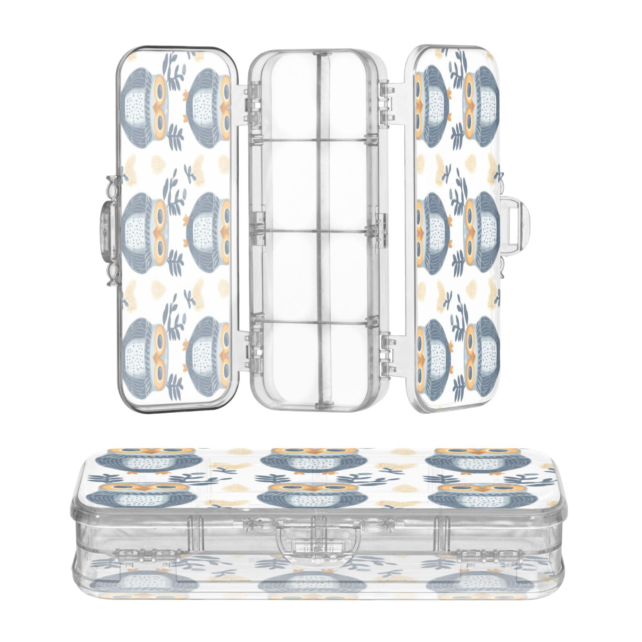 Double Layer Transparent Pen Case Clear Pencil Box Pencil Box Pencil ...