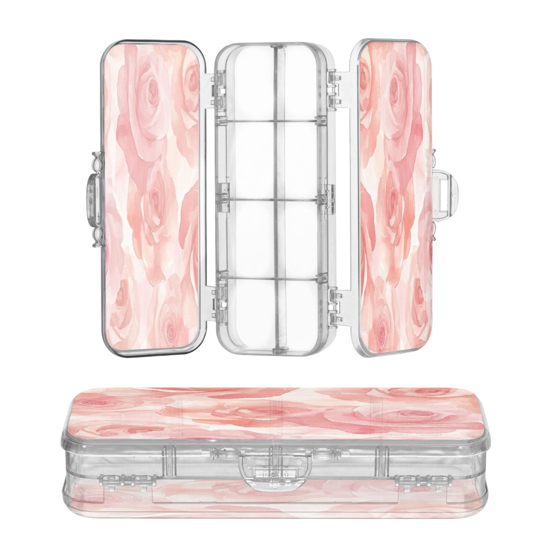 Double Layer Transparent Pen Case Clear Pencil Box Pencil Box Pencil ...