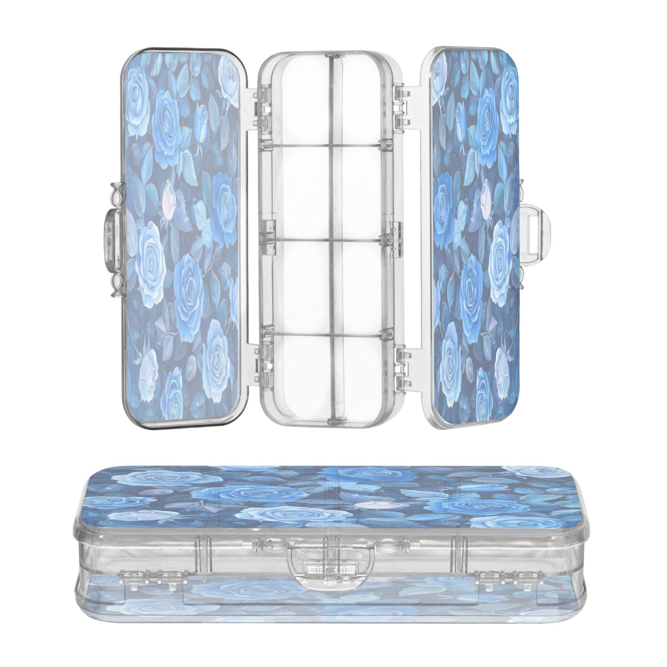 Double Layer Transparent Pen Case Clear Pencil Box Pencil Box Pencil ...