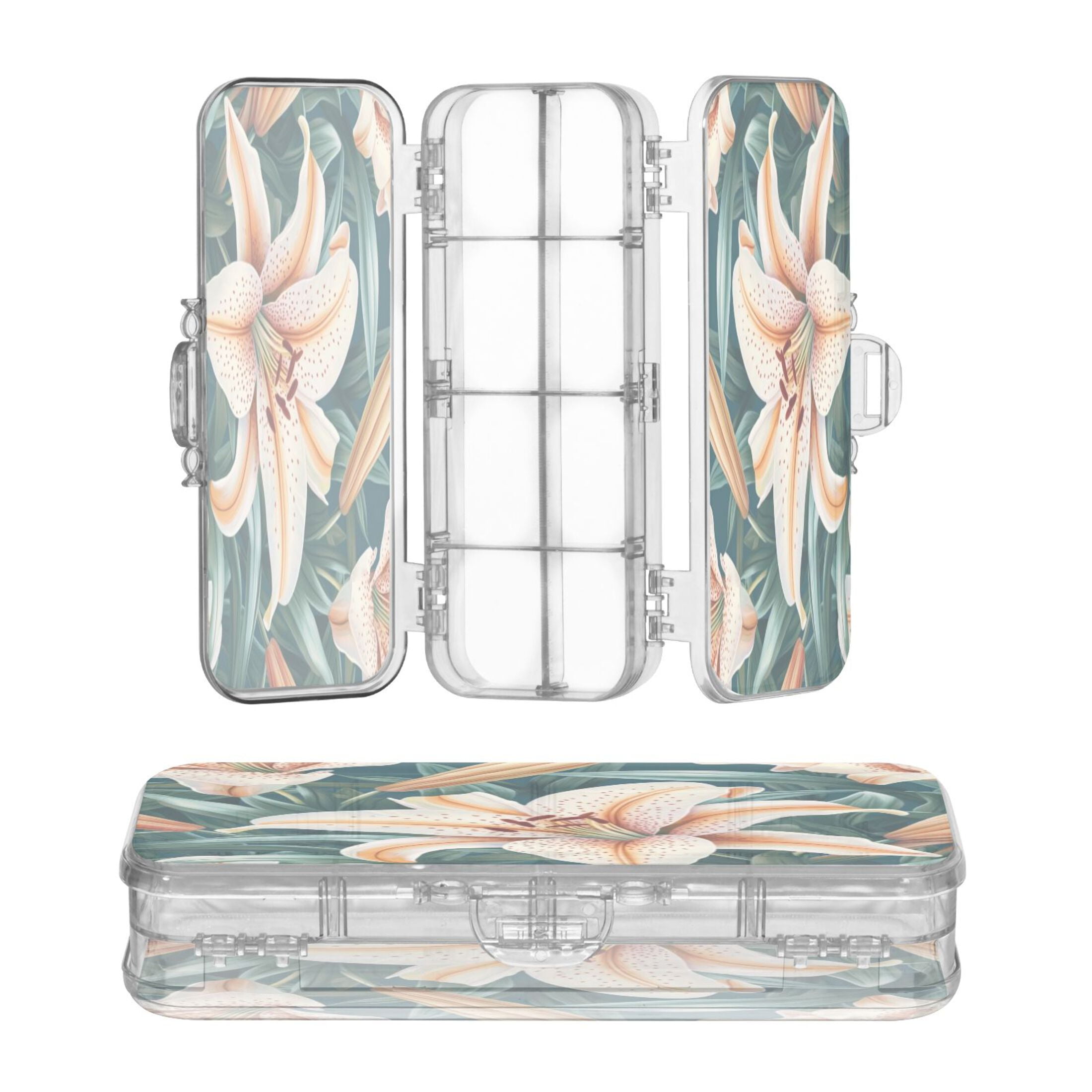 Double Layer Transparent Pen Case Clear Pencil Box Pencil Box Pencil ...