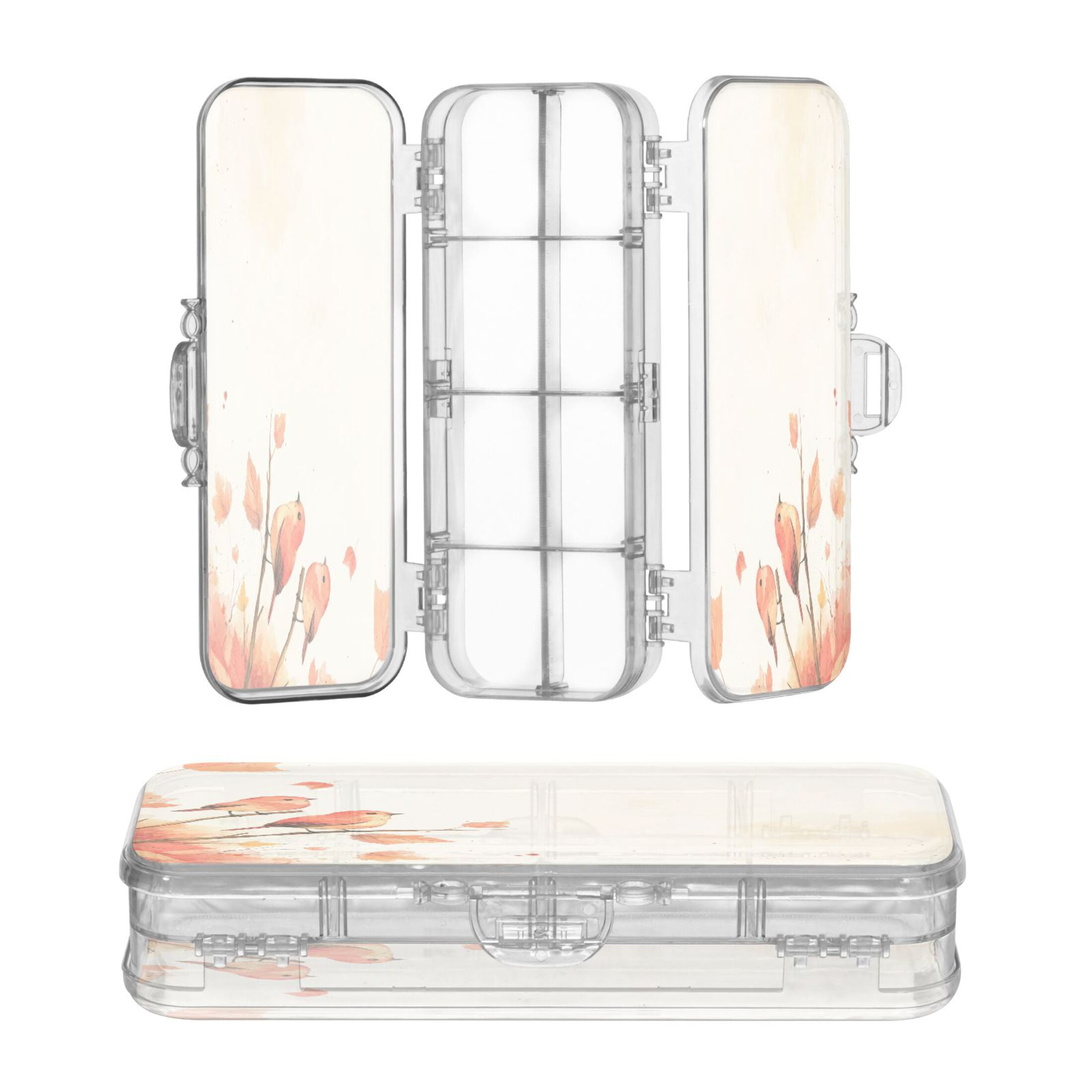 Double Layer Transparent Pen Case Clear Pencil Box Pencil Box Pencil ...