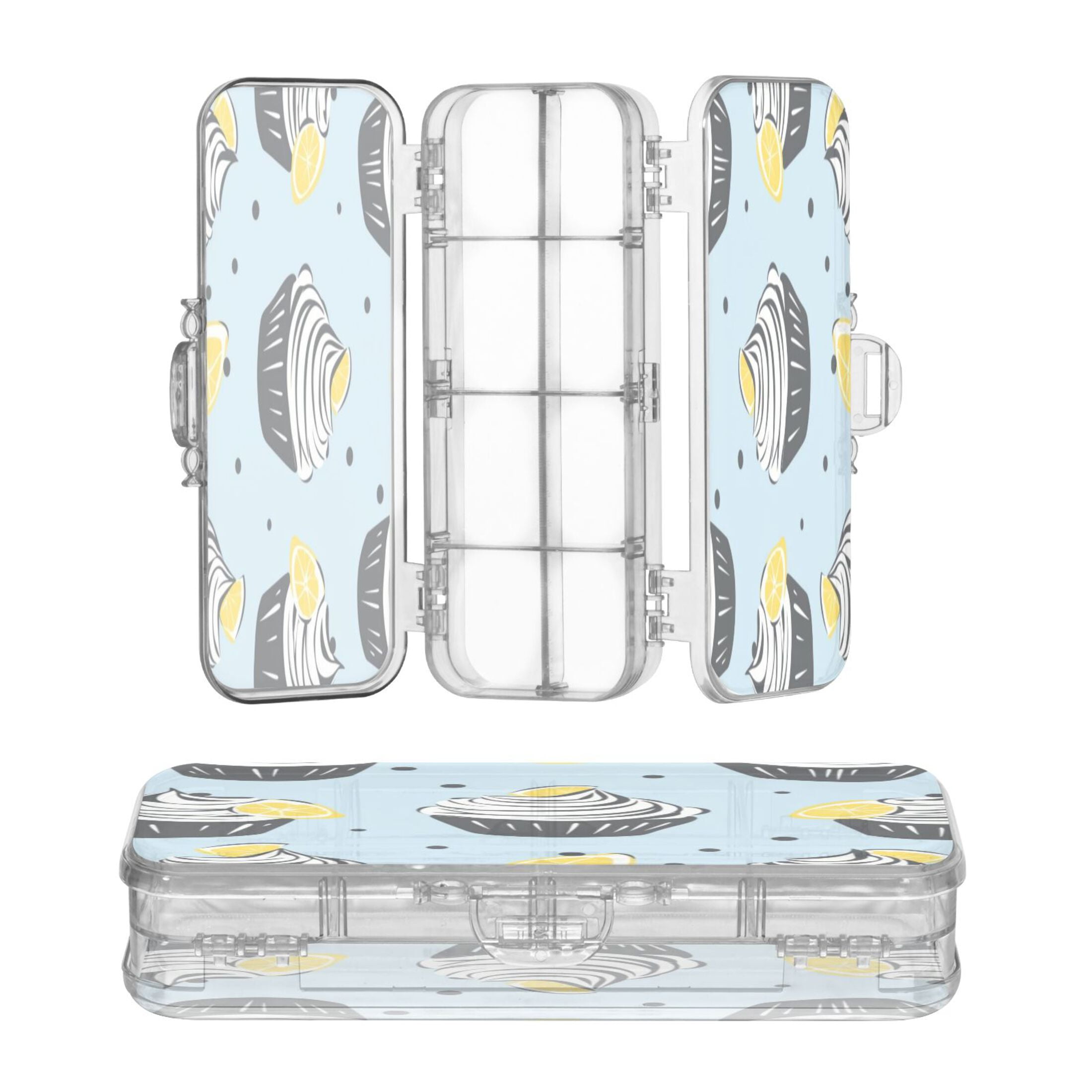 Double Layer Transparent Pen Case Clear Pencil Box Pencil Box Pencil ...