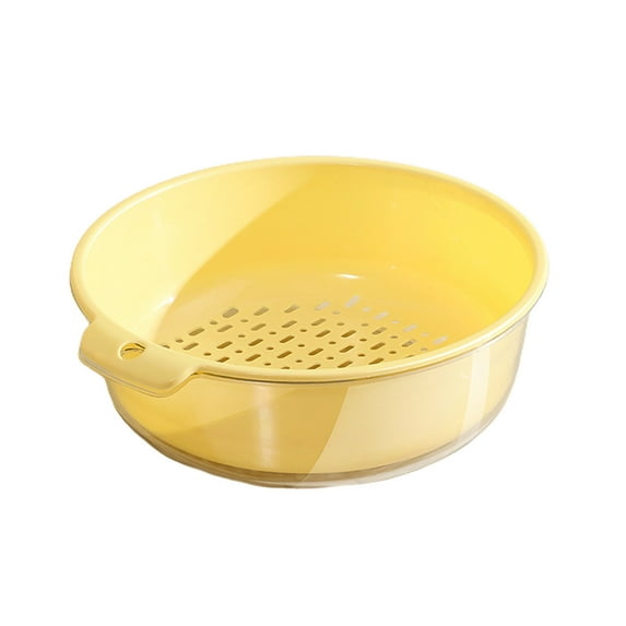 Double Layer Vegetable Washing Basin, Transparent Kitchen Fruit and ...