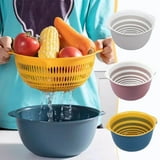 Double Layer Vegetable Washing Basket with Drainage - Plastic Kitchen ...