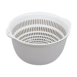 Double Layer Vegetable Washing Basket | Plastic Drainage Bowl for ...
