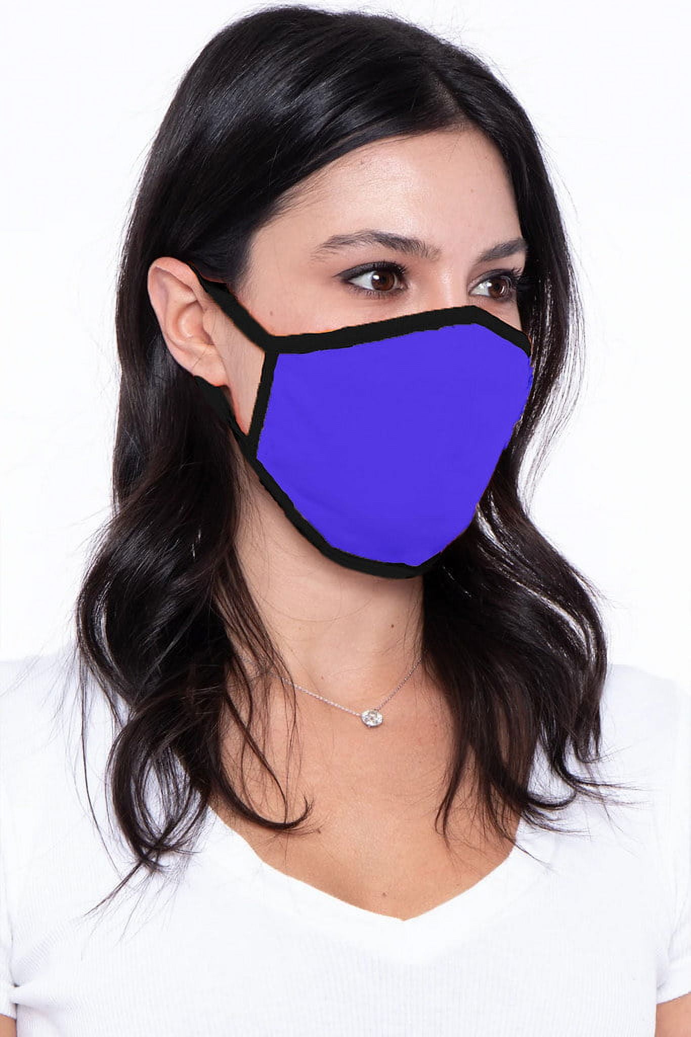 Double Layered Face Mask Reversible Washable Mouth Mask Blue-Black ...