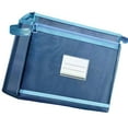 Double Layered File Bag Document Organiser with Clear Label Window Book ...