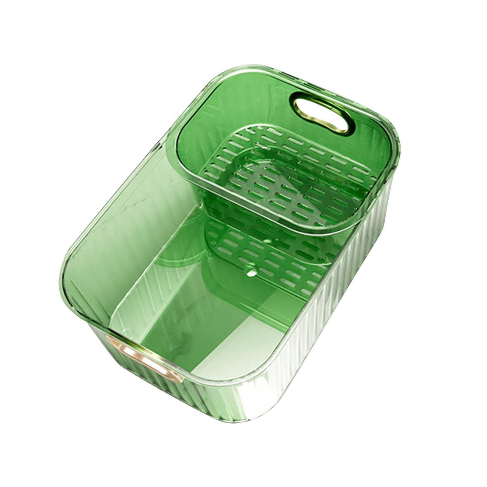 Double Layered Fruit Vegetable Basket with Drainage Holes - Multi ...