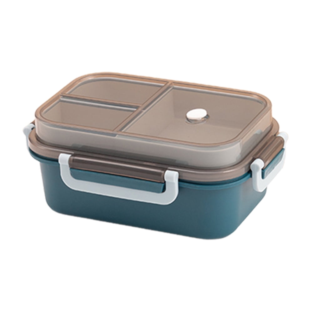 Double Layered Lunchbox Divided Lunchbox Grid Lid Sealing Plastic ...