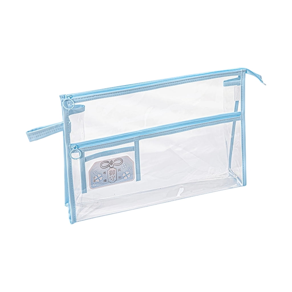 Double Layered Pencil Case Waterproof Clear PVC Pen pouch ...