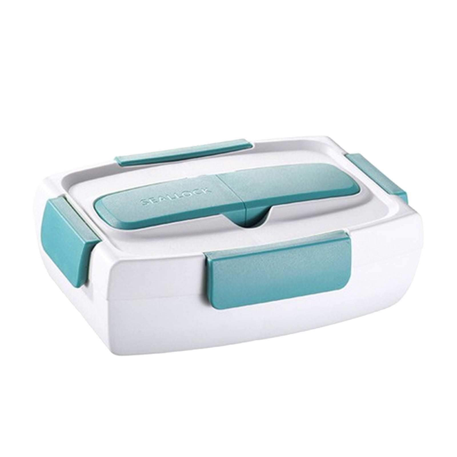 Double Layered Plastic Lunch Box,Secure Split Compartment,Microwave ...