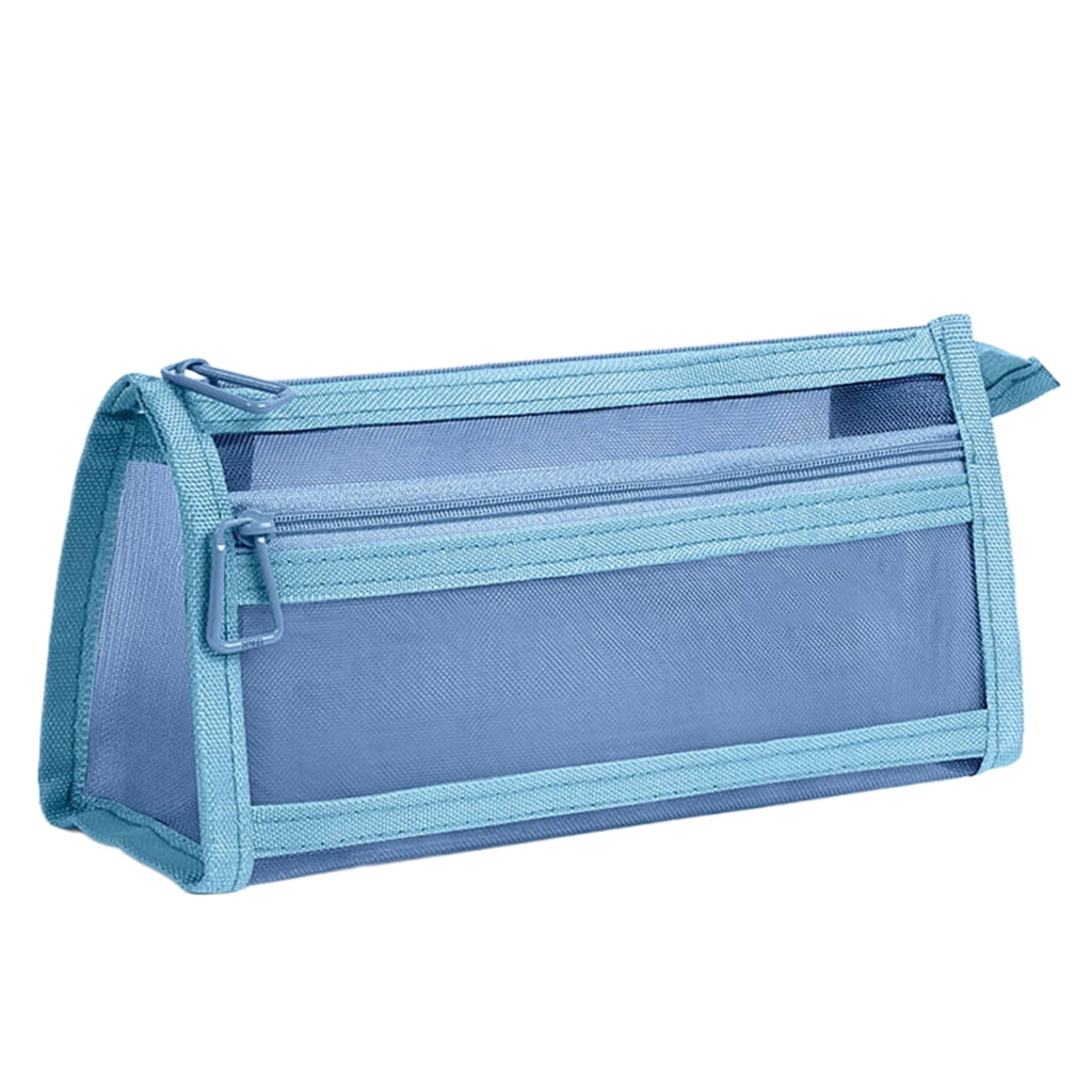 Double Layers Mesh Pencil Case Pen Bag Large Capacity Pen Case Pencil ...