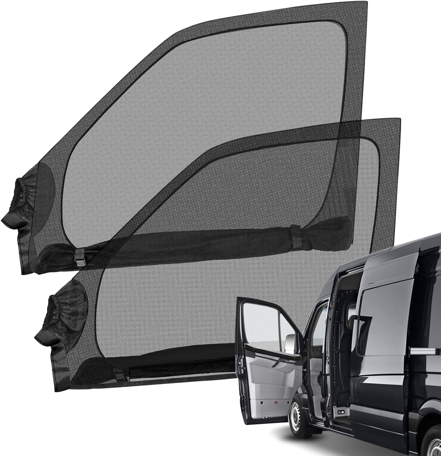 Double Layers Side Window Sunshade Magnetic Bug Screen for Front Doors ...