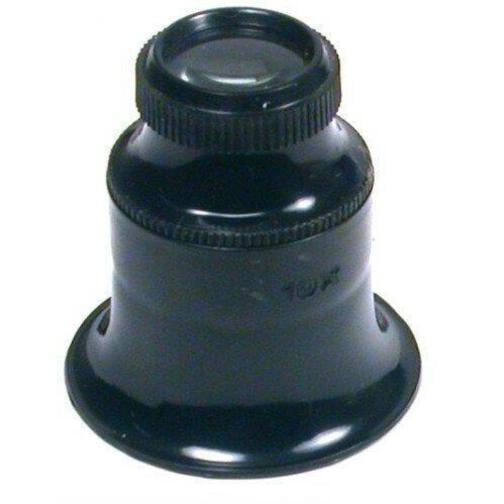 Double Lens Eyeglass Black Loupe Magnifier Jeweler's Loupe Tool 10x ...