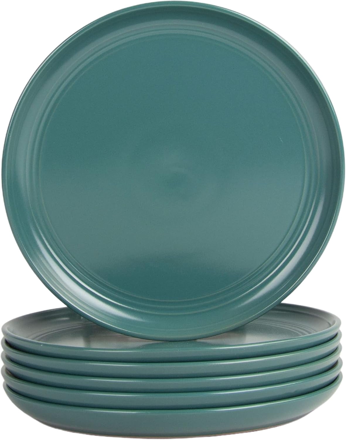 Double Line 10.5" Dinner Plate, Set of 6 (1 Pack), White - Walmart.com