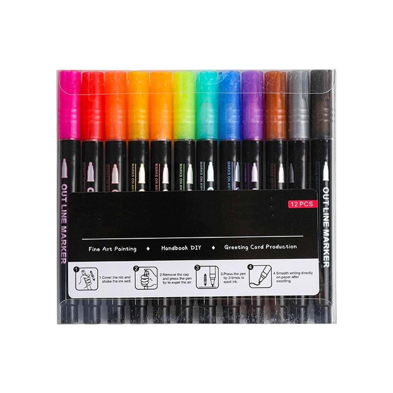 Double Line Marker Pen for Art Drawing Illustration Journaling ...