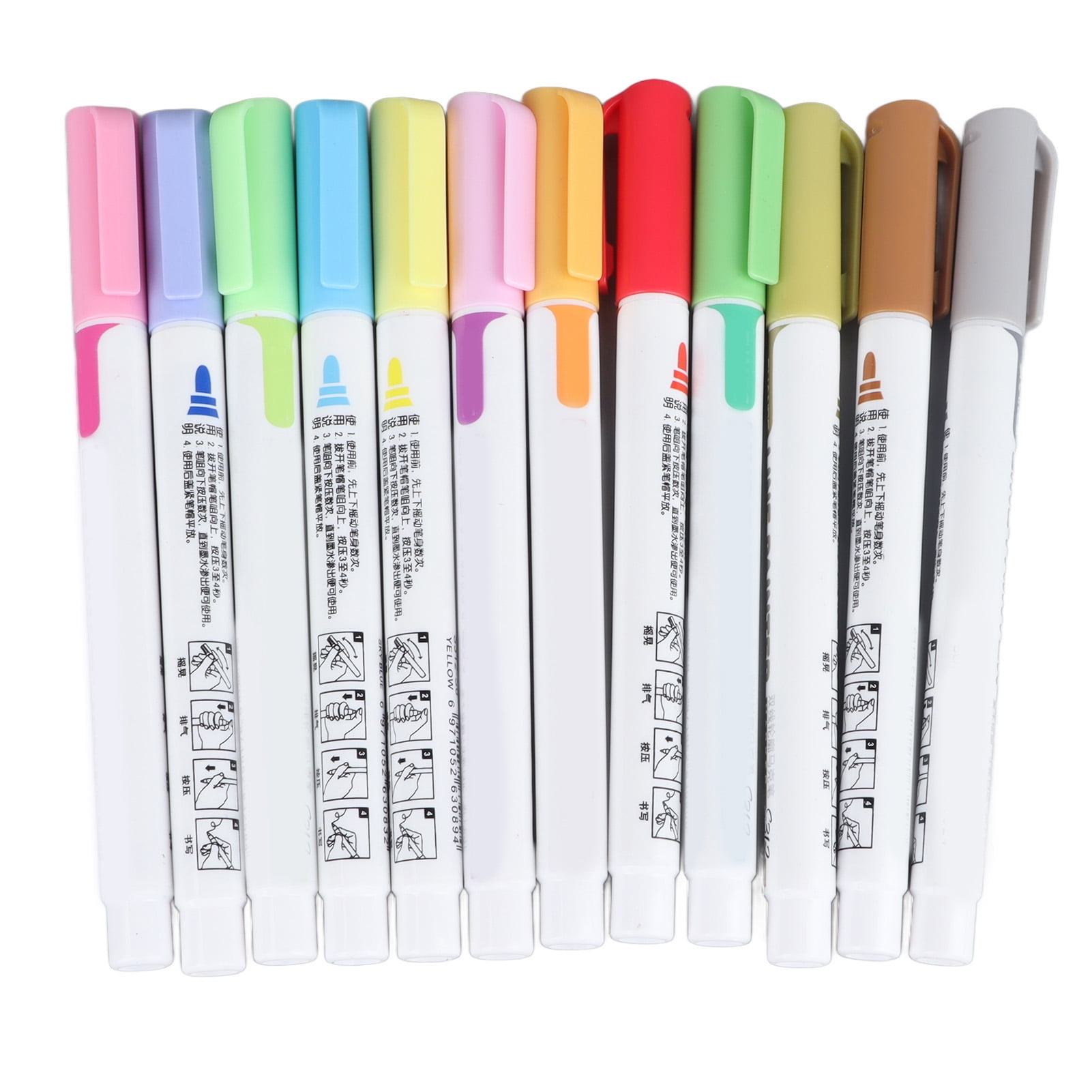 Double Line Outline Markers Pens 12 Colors Outline Pens Set for Drawing ...