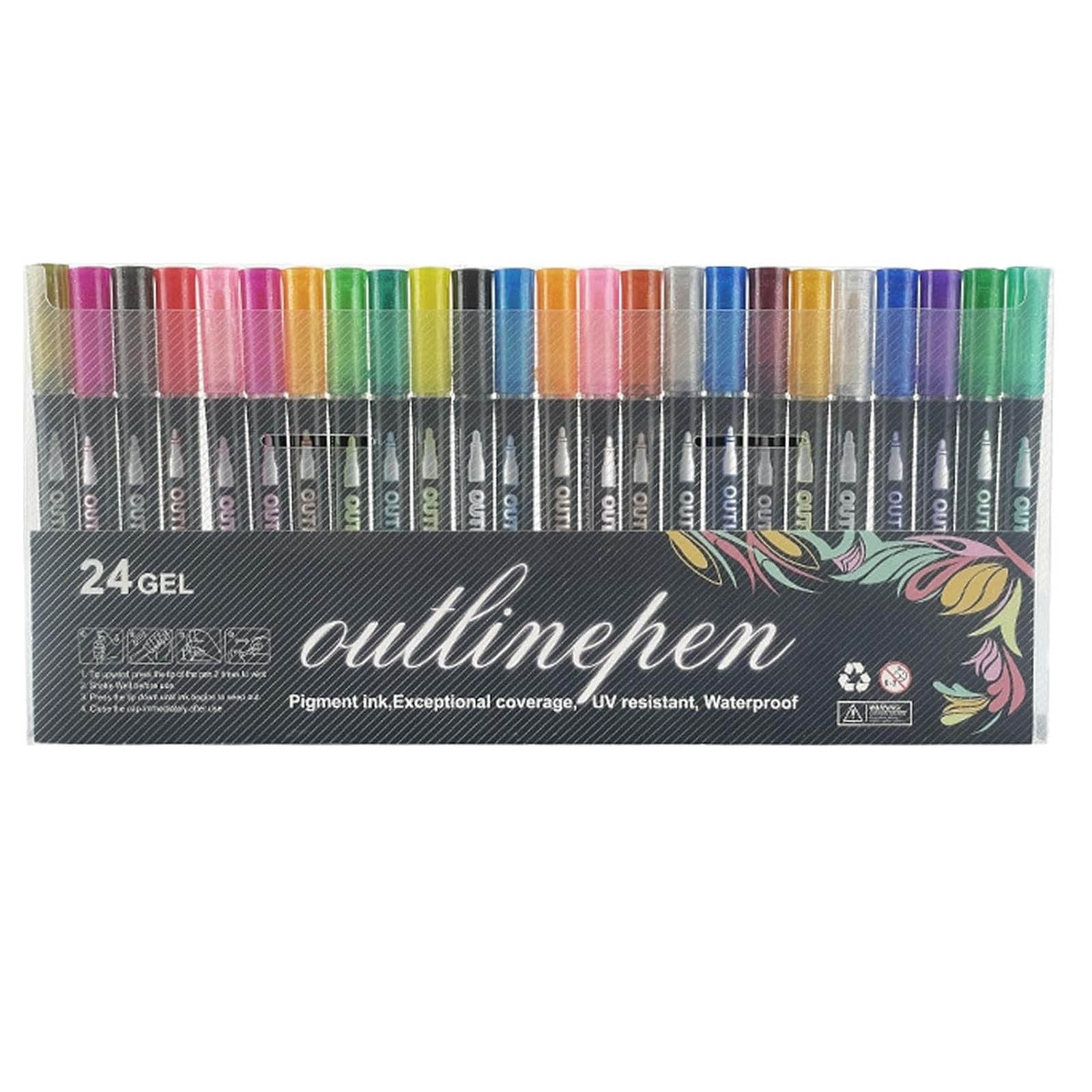 Double Line Outliner Markers Coloring Lightstick Pens Acrylic Markers ...