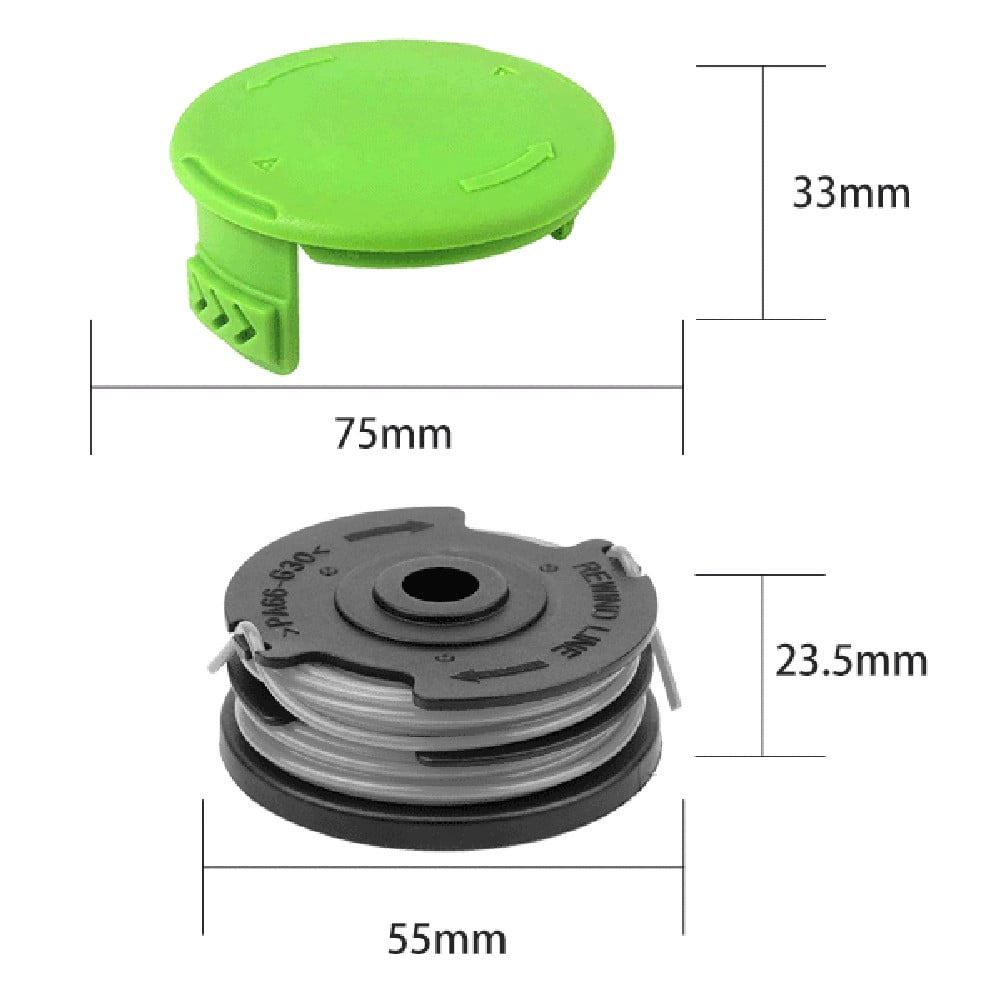 Double Line Spool 29187 For Greenworks 40V Grass Trimmer Replacement Double Line Spool G40LT ...